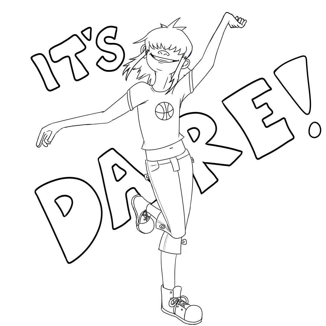 gorillaz coloring pages