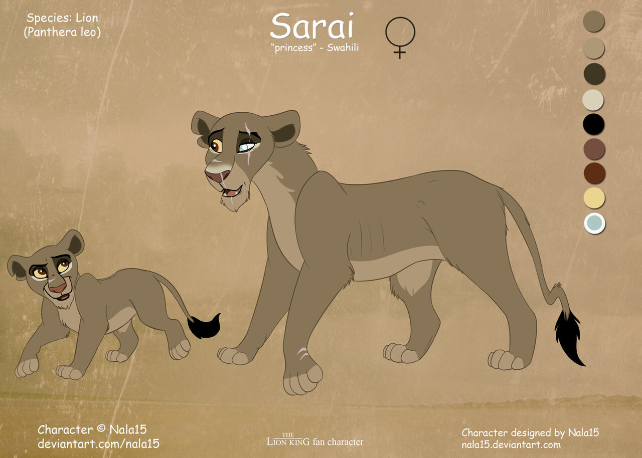 Nala15 - Betrothed and Brothers - TLK Character Reference Sheets