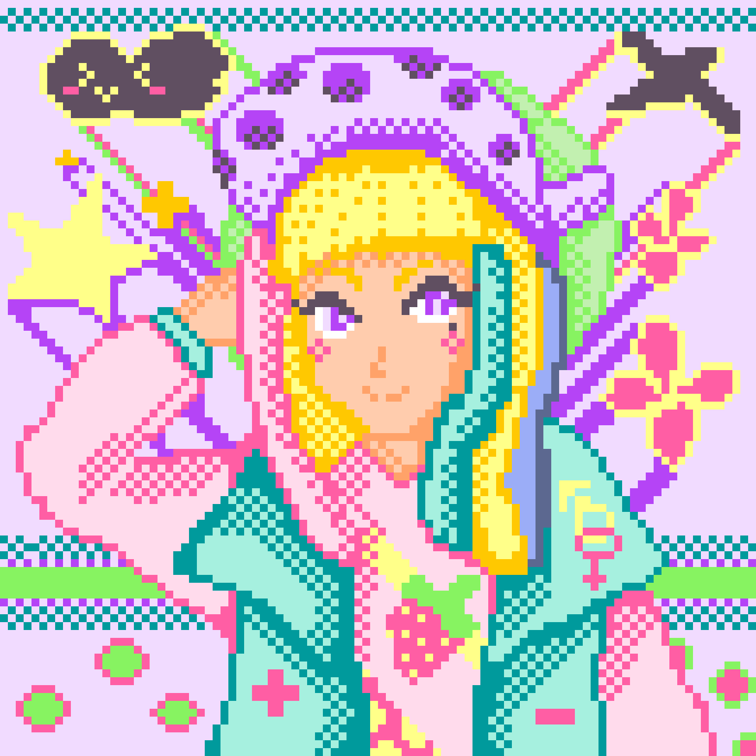 ArtStation - Harajuku pop girl pixel