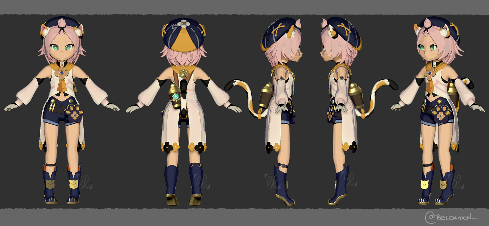 Belén Ortega M. - Diona - Genshin Impact Fan Art