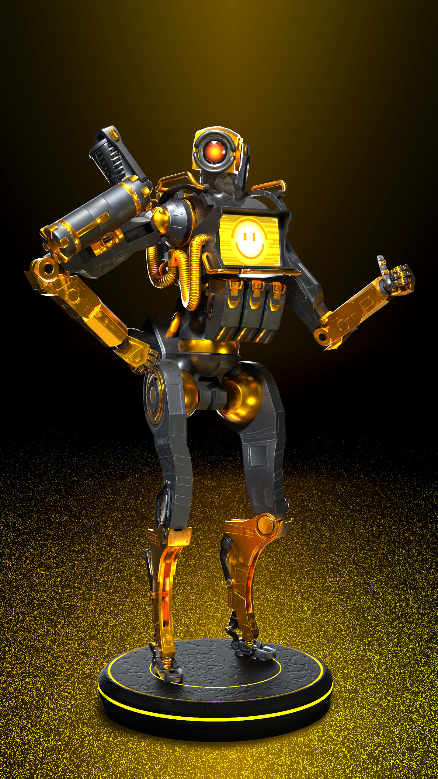 ArtStation - Golden Pathfinder 3D model - Apex Legends Fanart