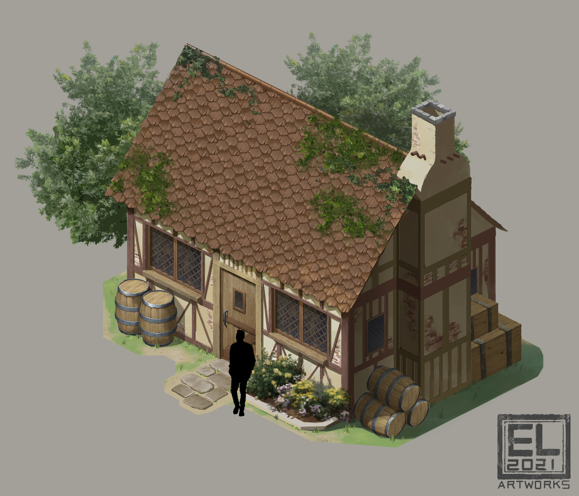 ArtStation - Medieval basic house