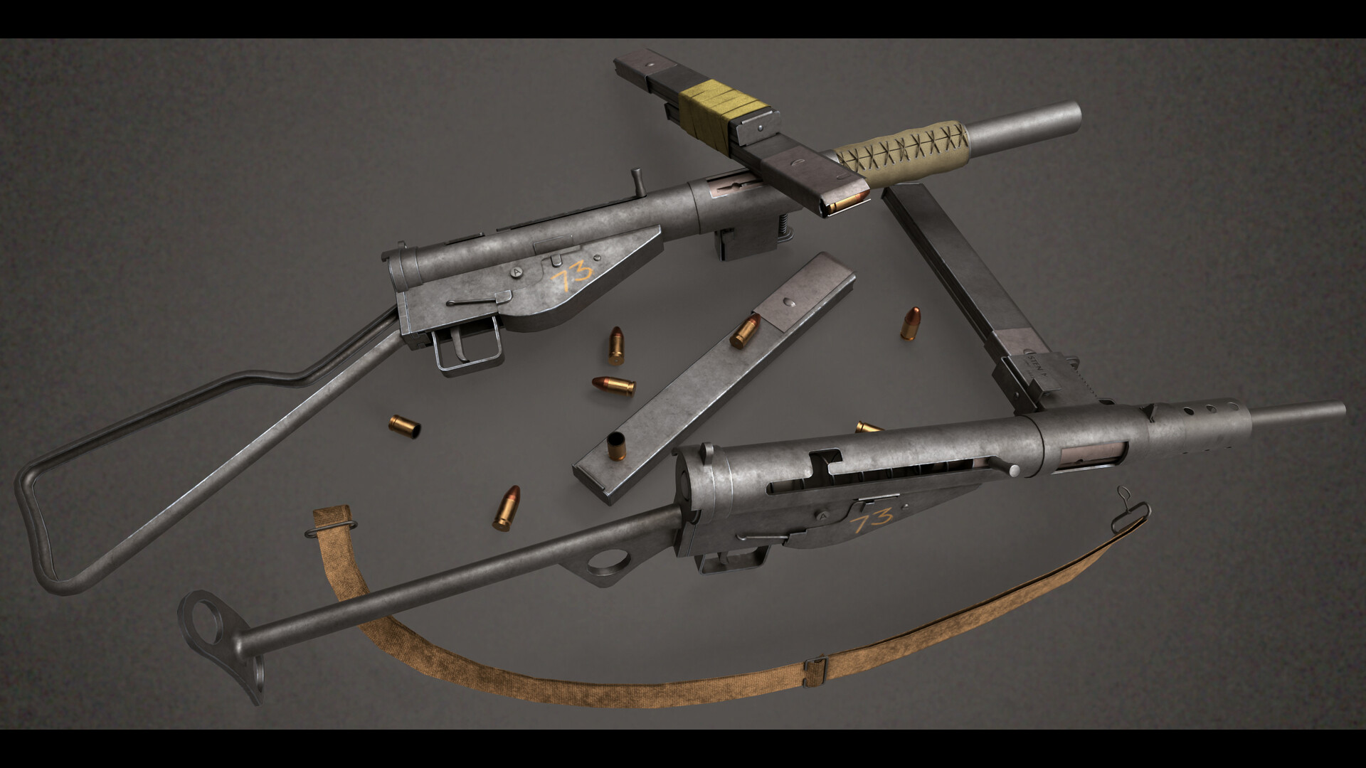 ArtStation - Sten Gun Mark II and Mark II S