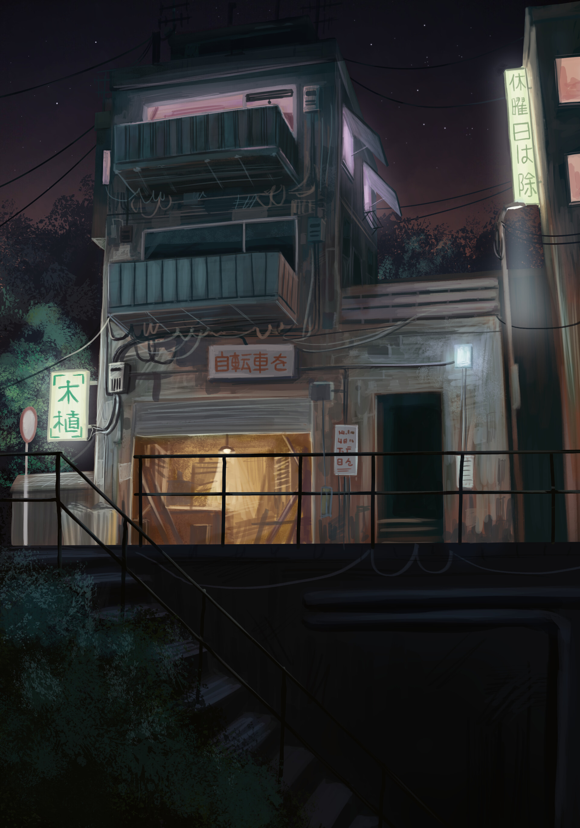 ArtStation - Building at night