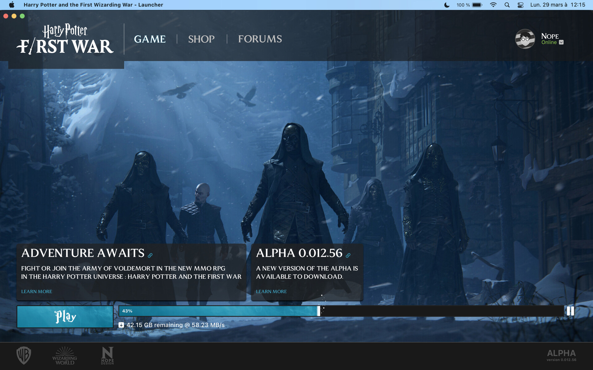 Daniel Morena - Harry Potter MMORPG Launcher Concept