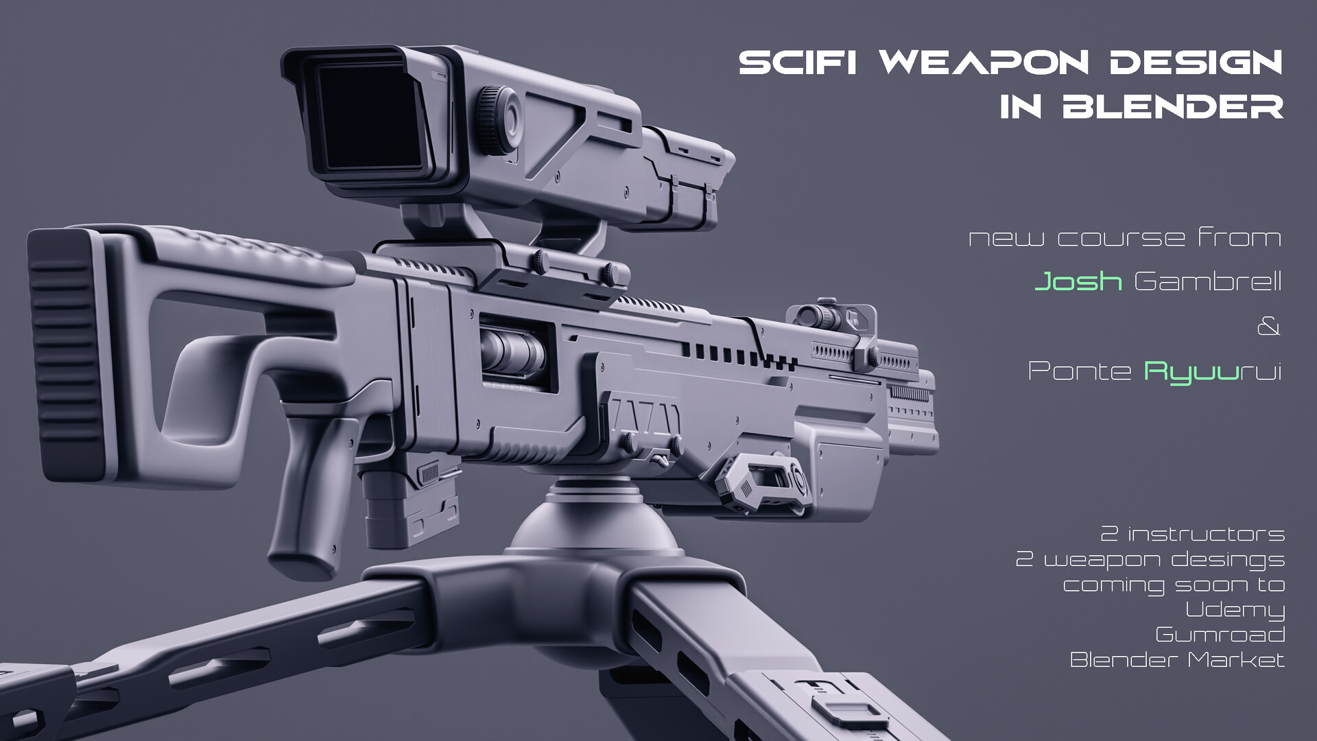 Blender Bros - SciFi Weapon Design in Blender - BlenderBros hard ...