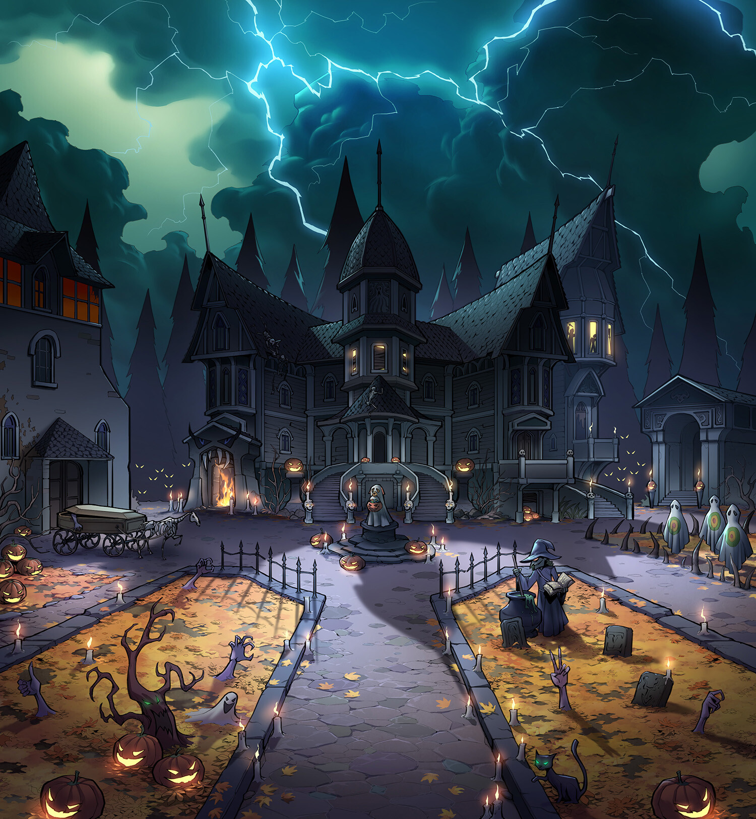 ArtStation - Halloween castle
