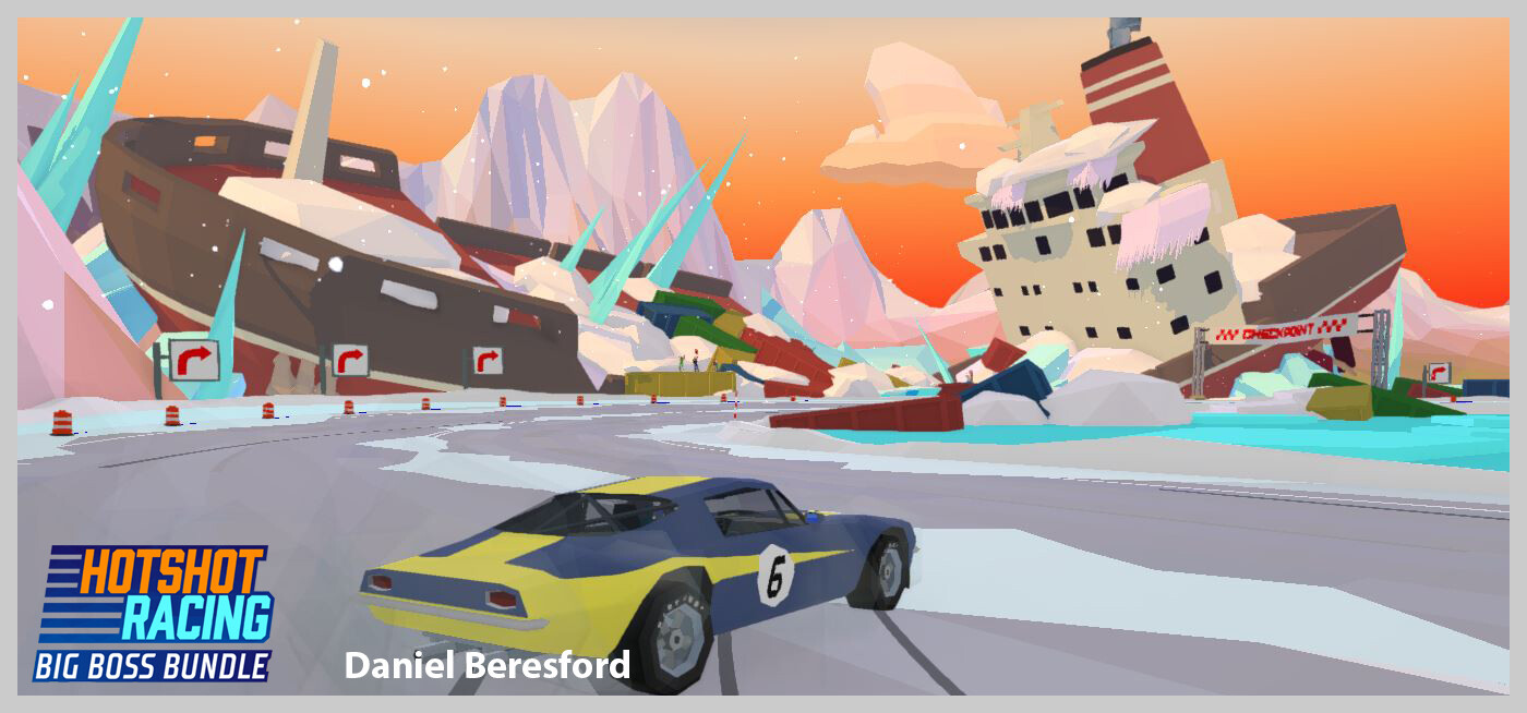 ArtStation - Hotshot Racing - Big Boss Bundle - Frozen Freeway