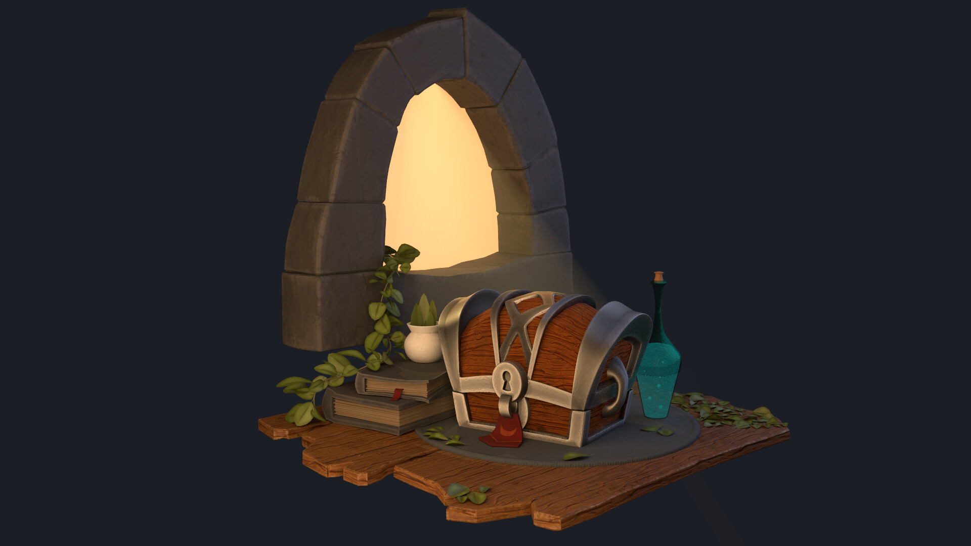 ArtStation - Sunset Treasure Chest