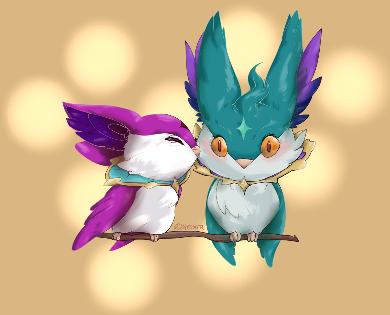 ArtStation - League of Legends - Star Guardian Line - Saki and Riku