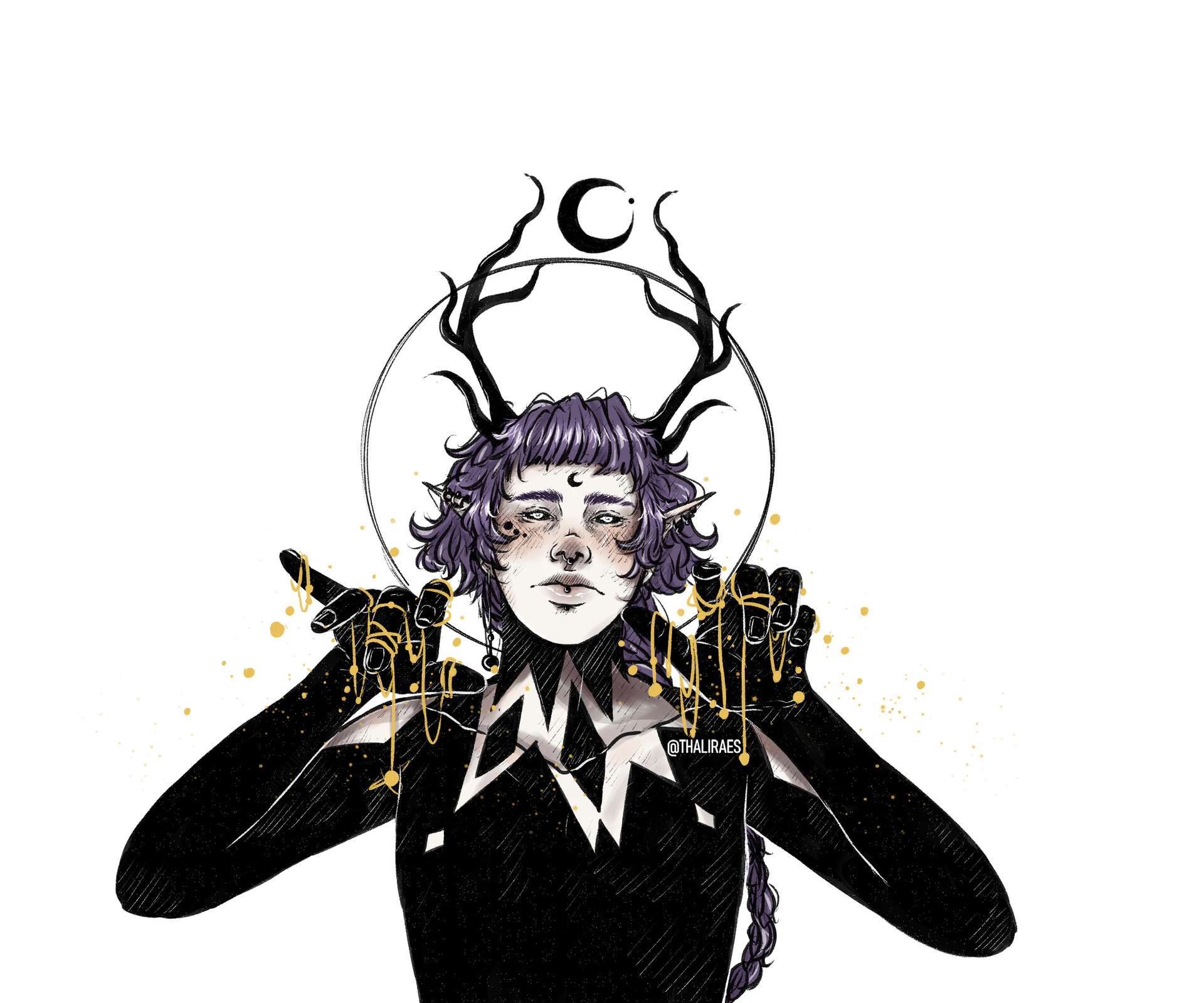 ArtStation - Malai - Half Elf/Deer Original Character [Redraw]