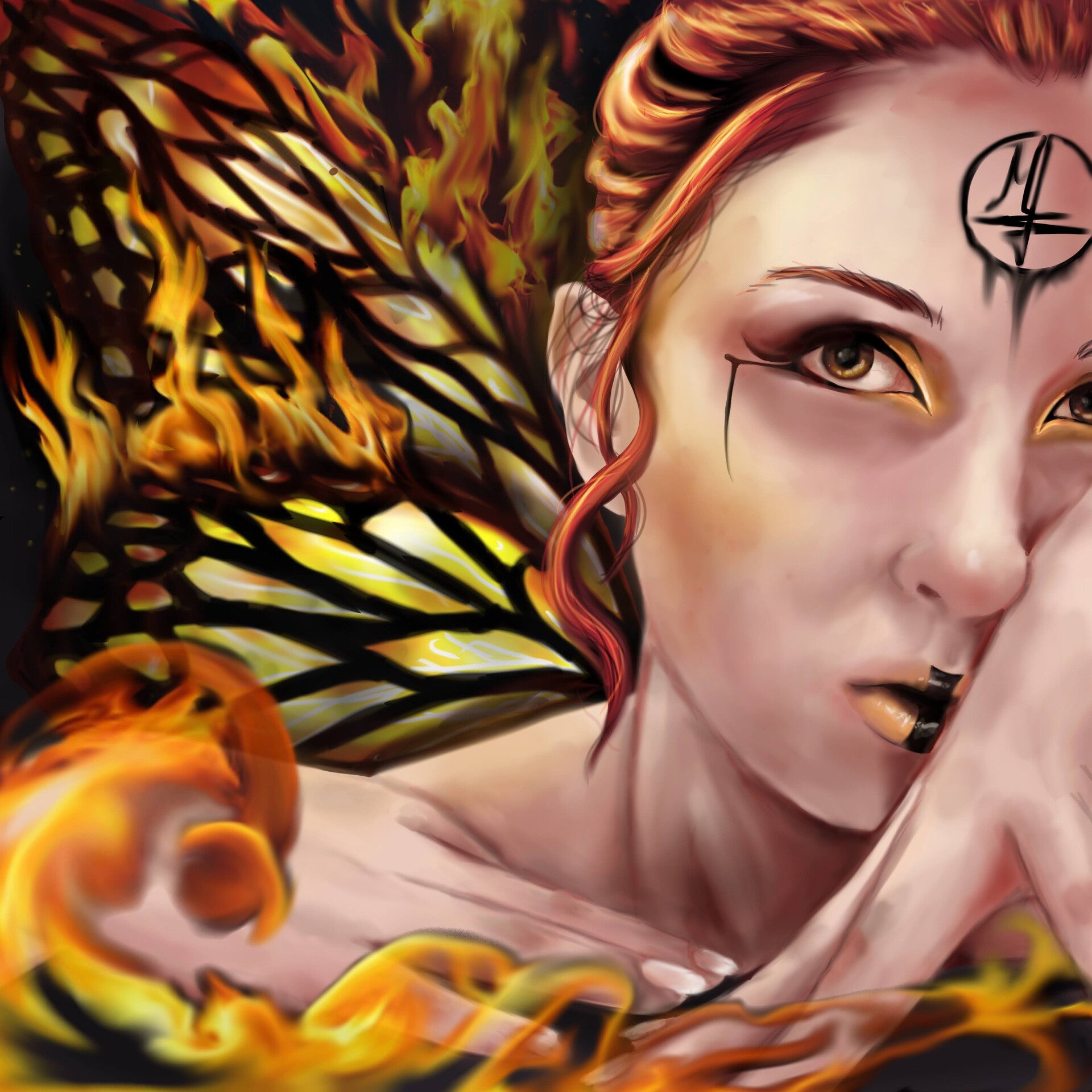 ArtStation - Fiery Fairy self portrait