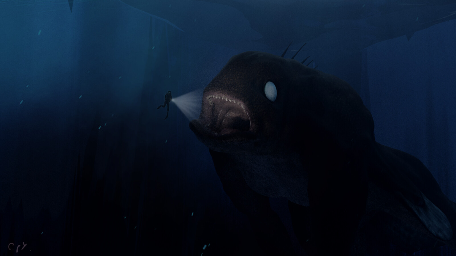 Louis Happel - Anthropomorphic Fish Kaiju