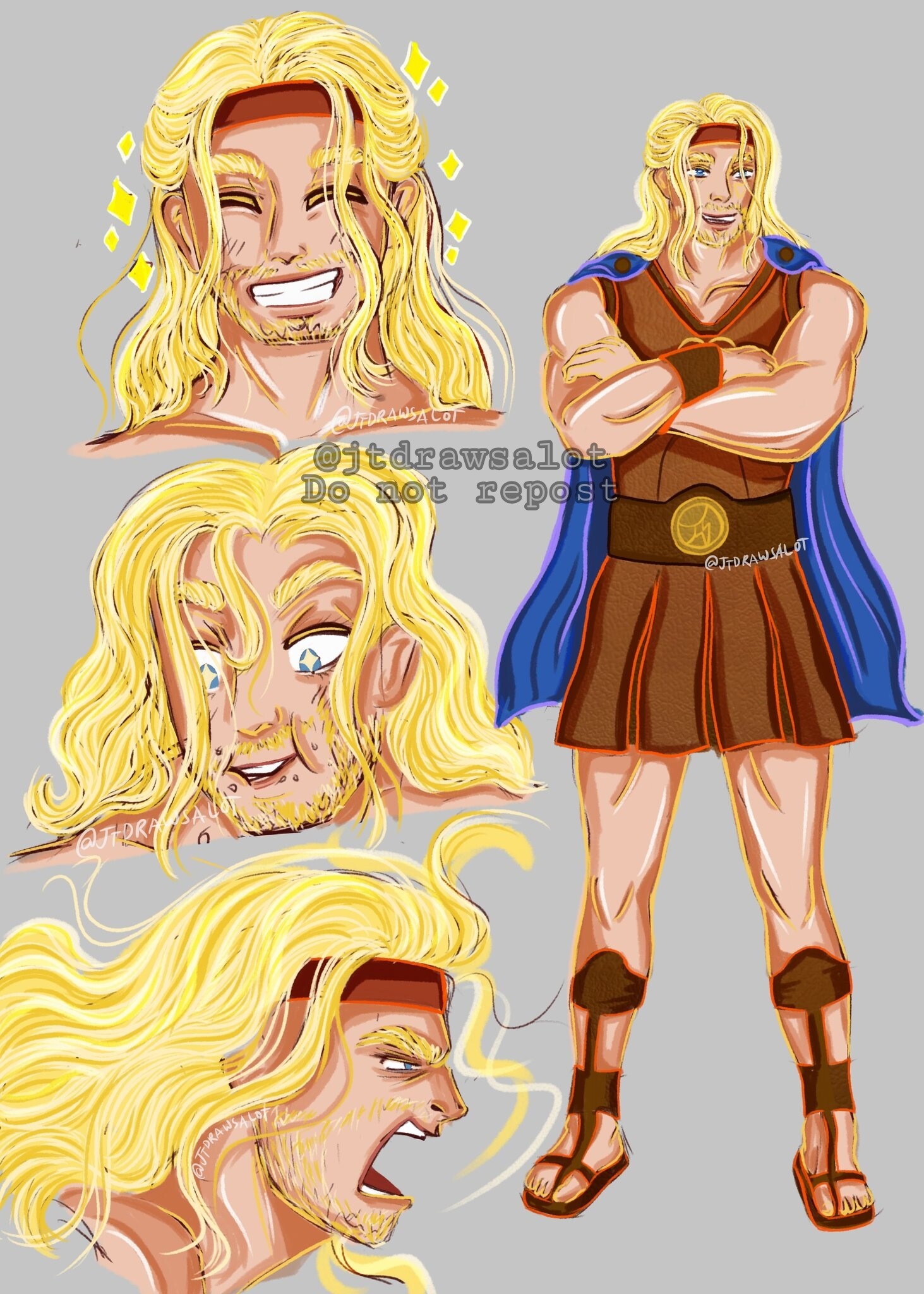 ArtStation - Thor concept character sheet