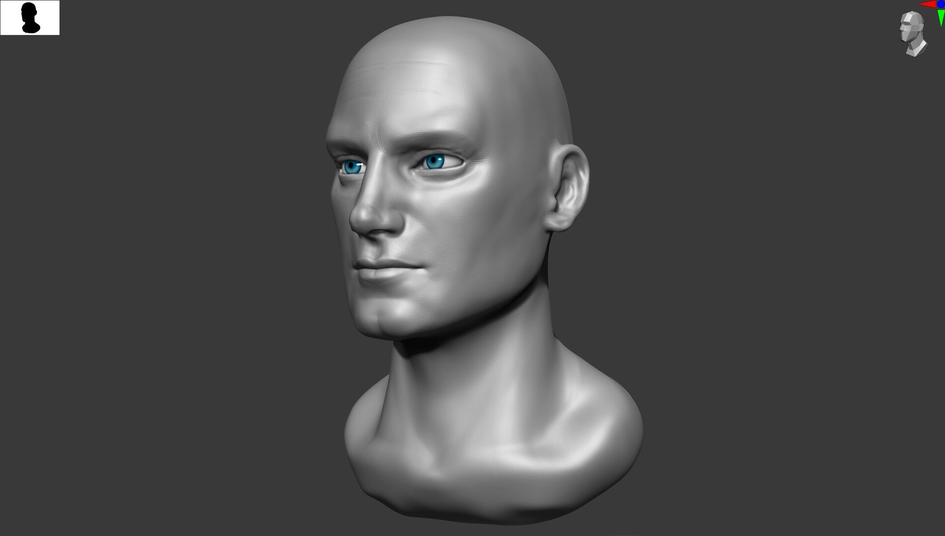ArtStation - Male Head Practice