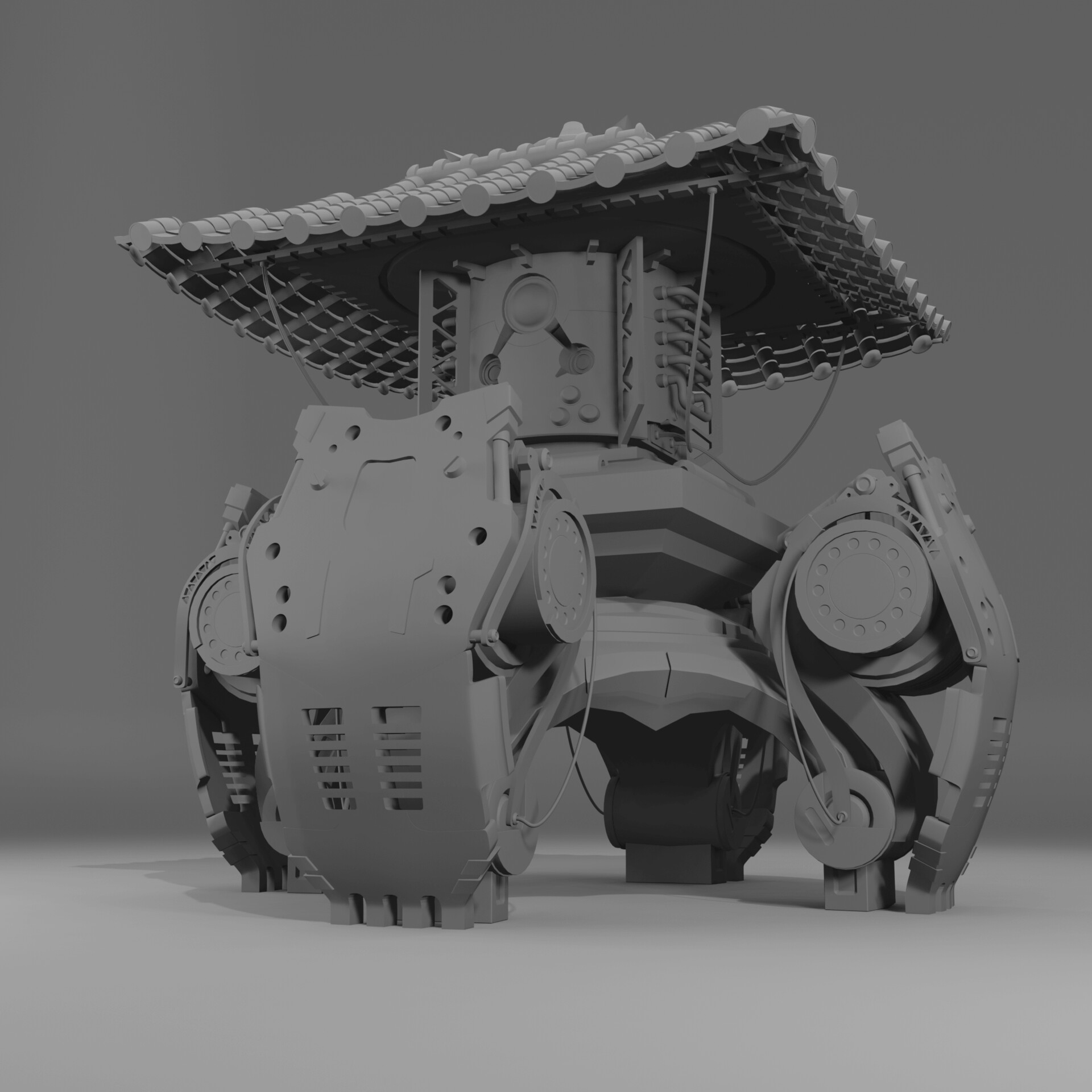 ArtStation - Japanese Fountain Mech