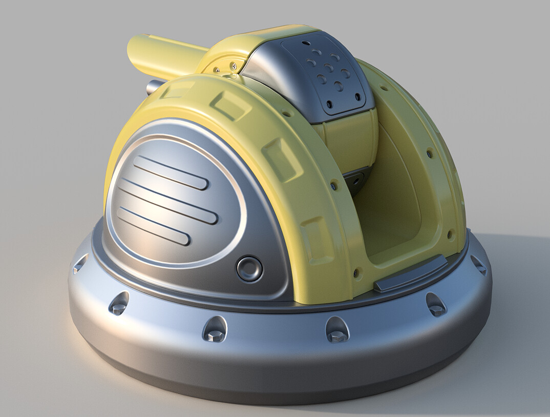 Evgeniy Poyan - Wall Mounted Sentry Turret Concept