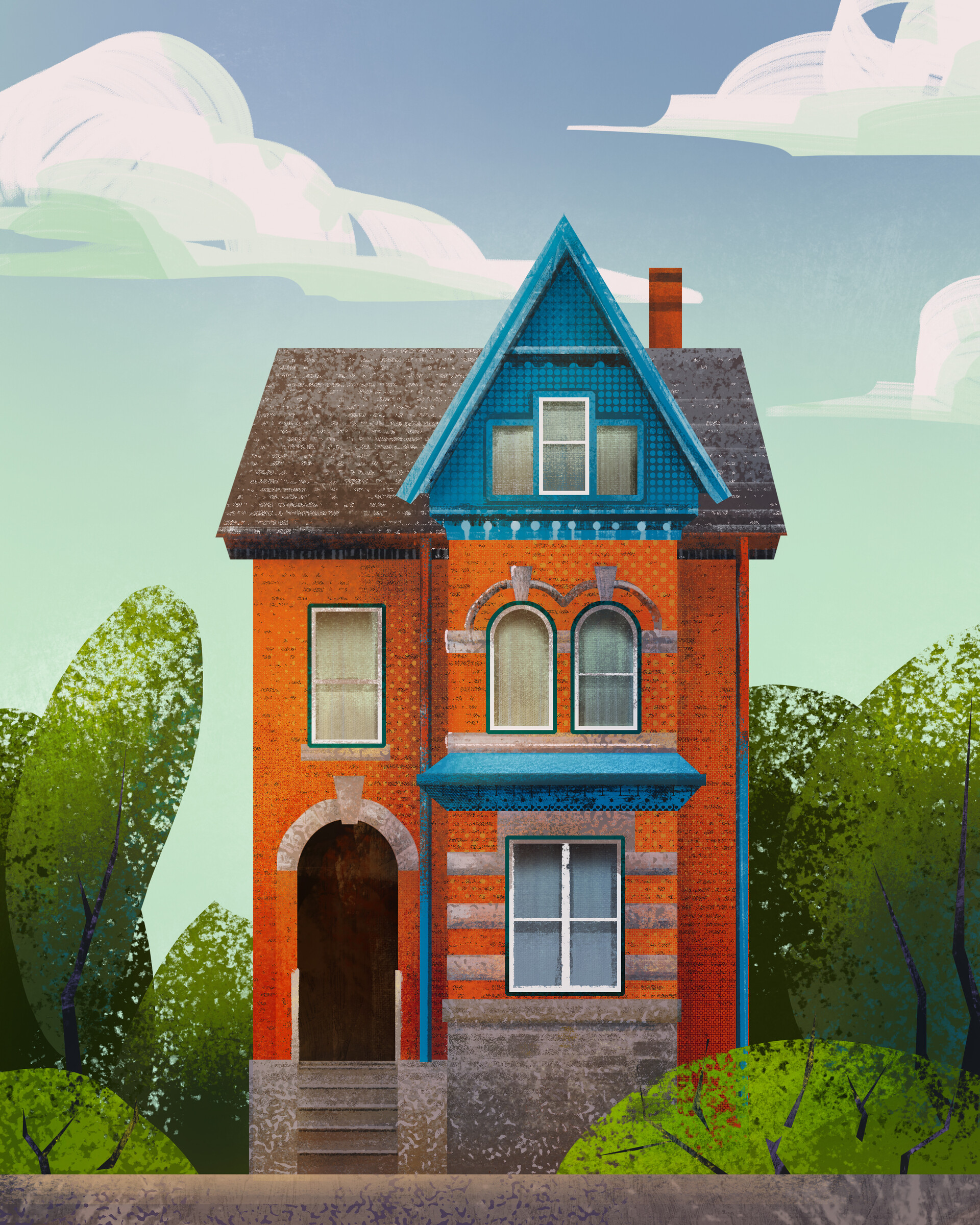 ArtStation - Orange house