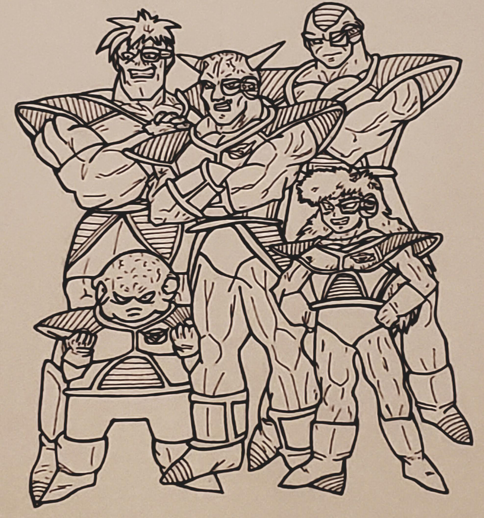 dragon ball z coloring pages ginyu force