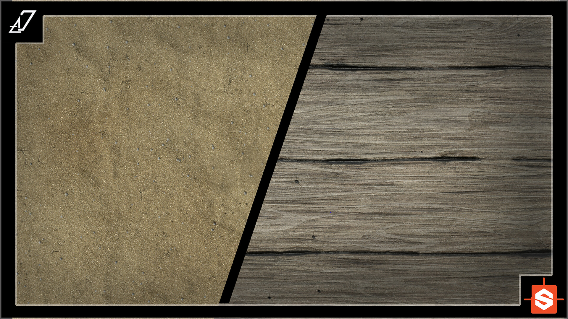 ArtStation - Designer Materials Sand + Wood