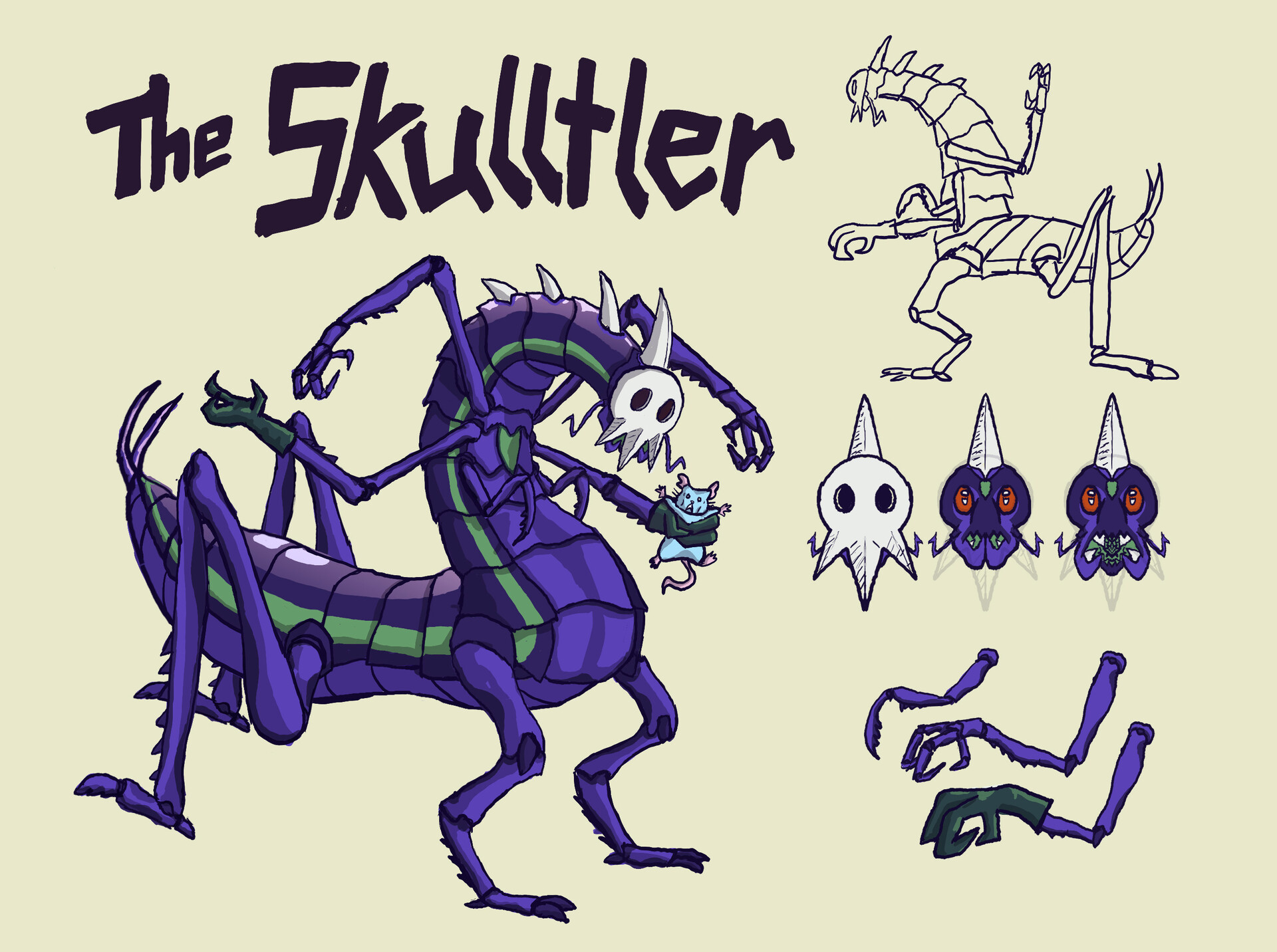 ArtStation - The Skulltler- Creature Diagram