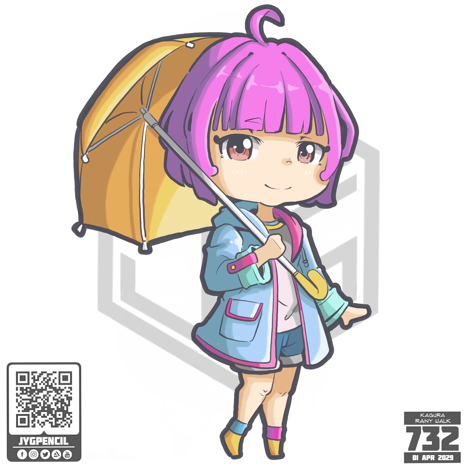 ArtStation - 732: Kagura [Rainy Walk]