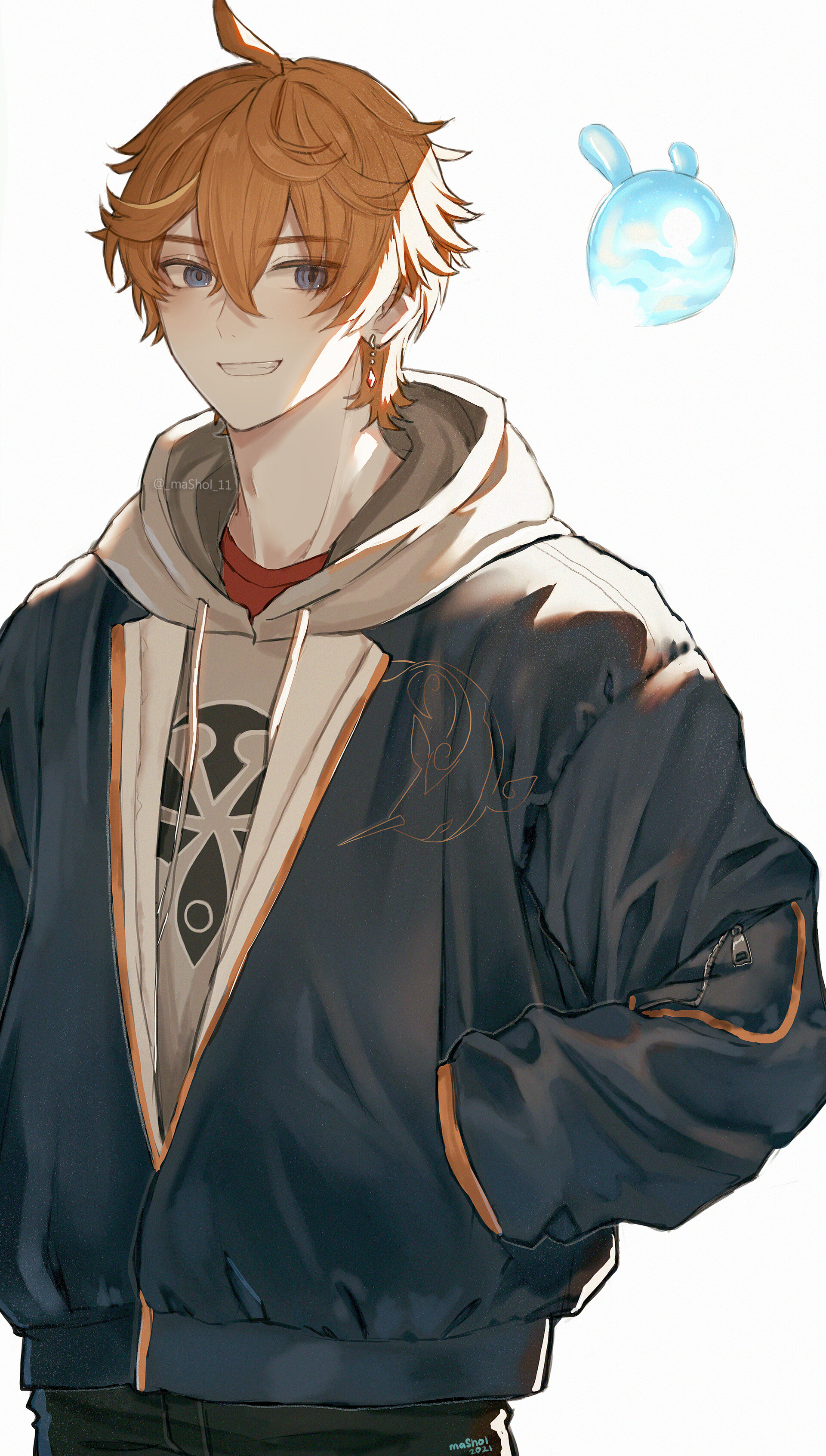 ArtStation - Childe with his mini comrade