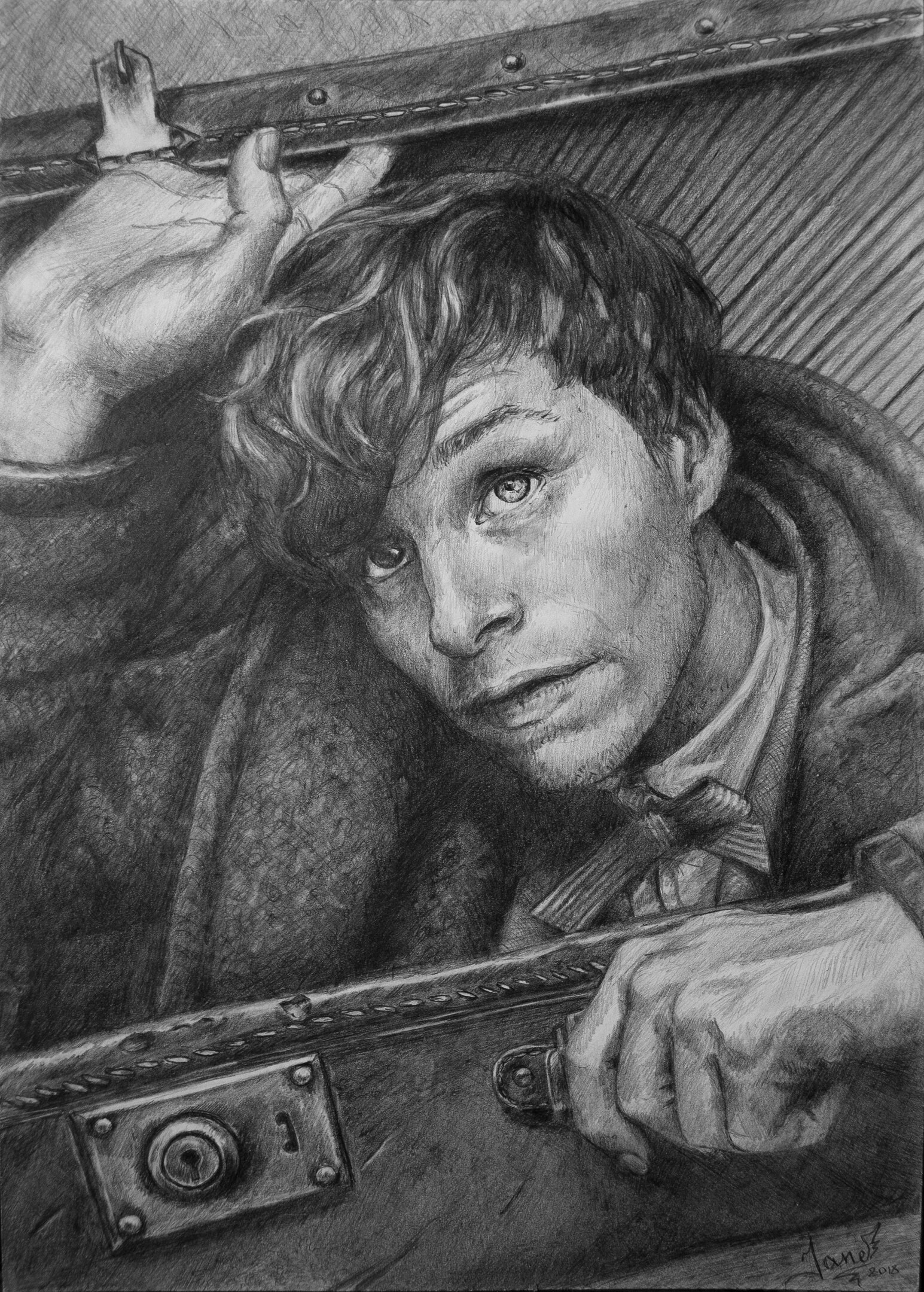ArtStation - Portrait of Eddie Redmayne as Newt Scamander from ...