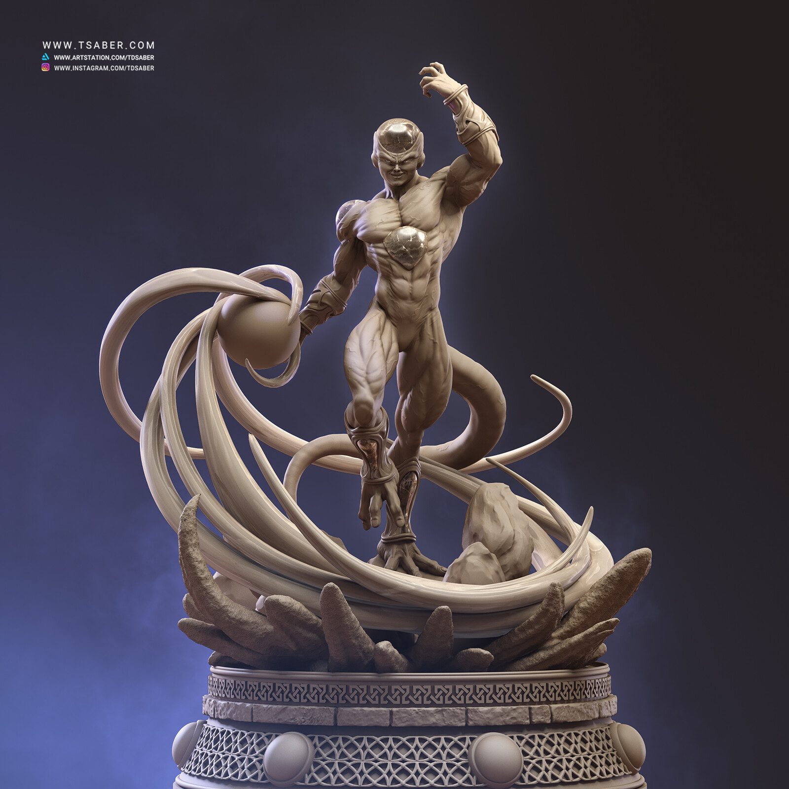 Taregh Saber - Frieza Statue Zbrush - DragonBall Z