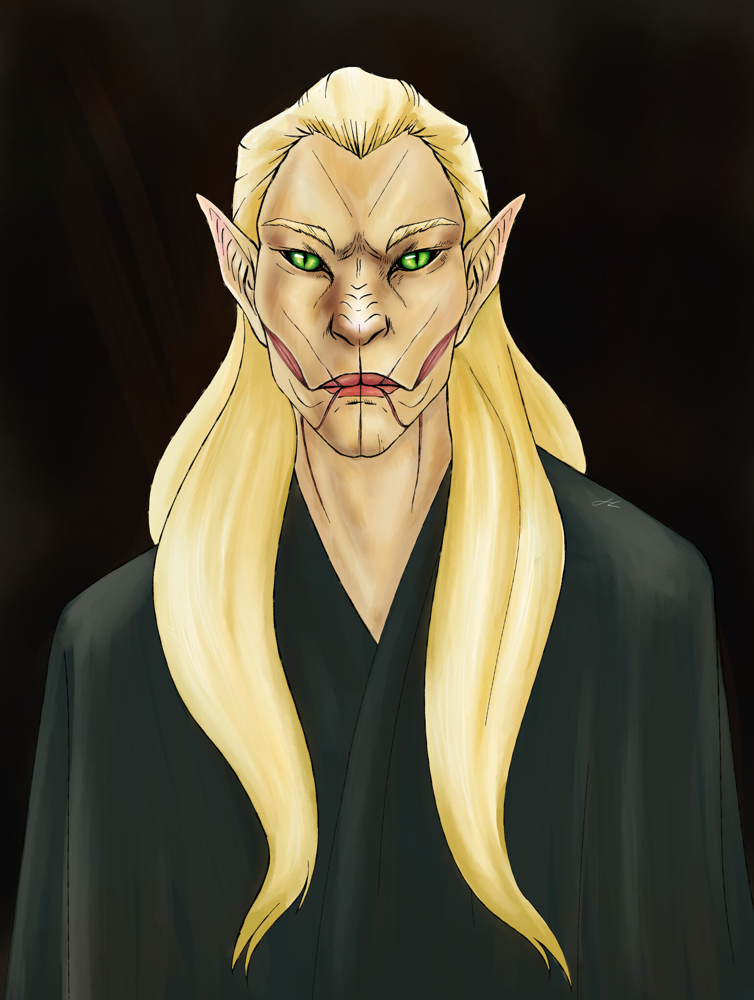 ArtStation - Portrait: Altmer vampire