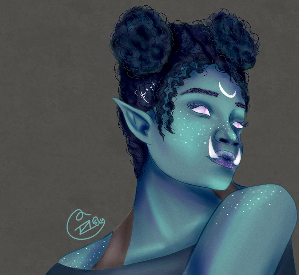 ArtStation - Celestial Half Orc, Zoy Panagiotopoulou