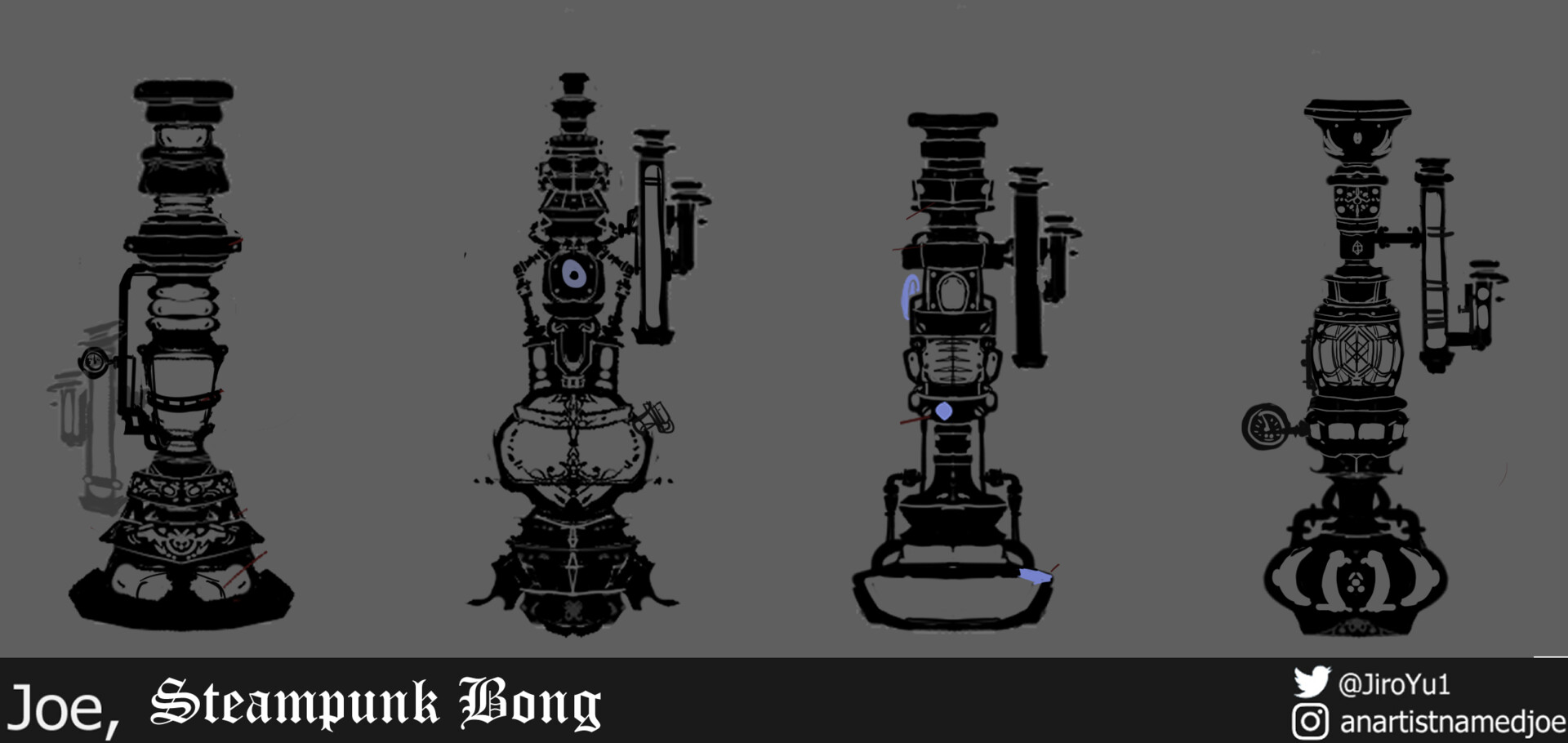 Joe, - Handcrafted Steampunk Bong