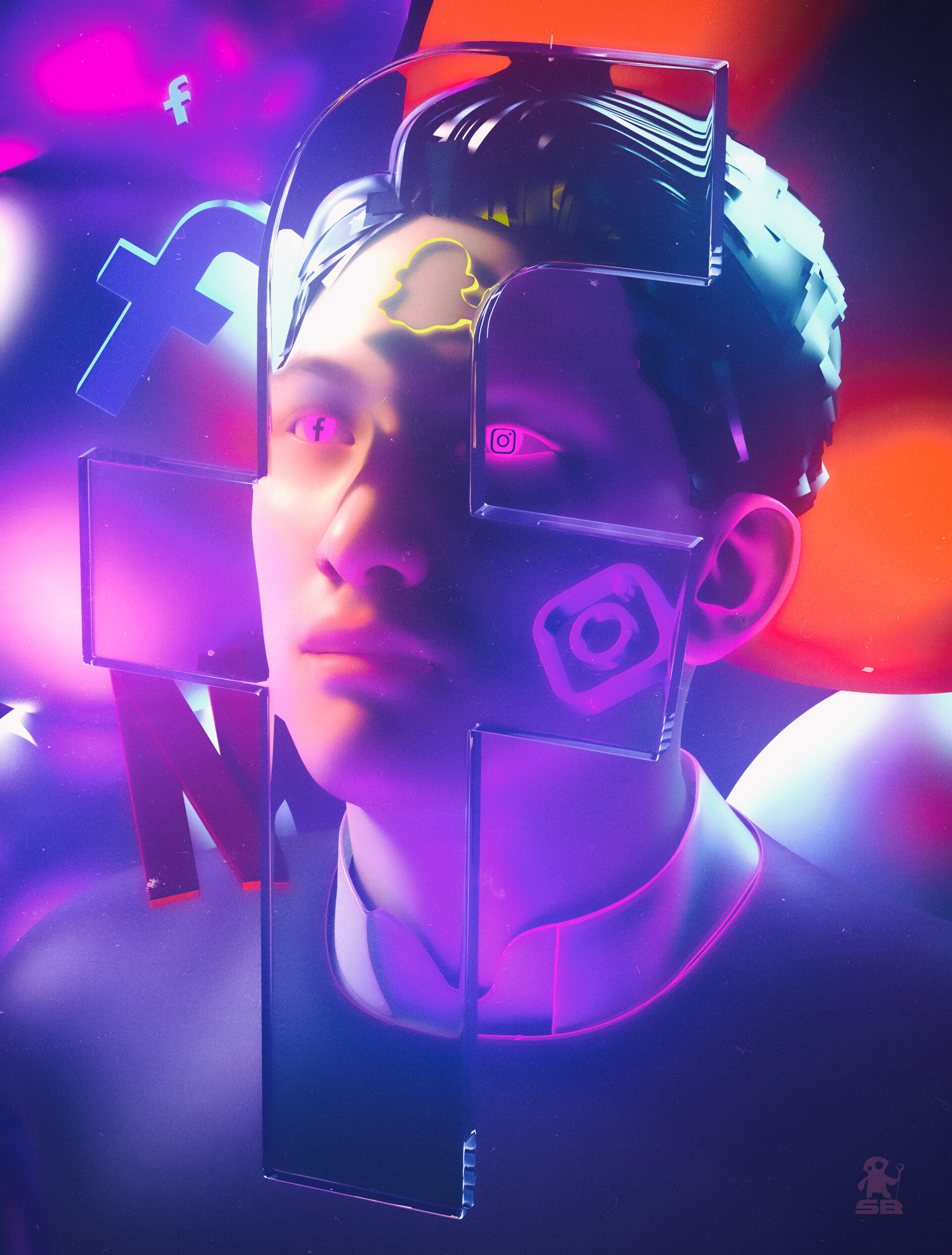 ArtStation - SOCIAL MEDIA ADDICTION