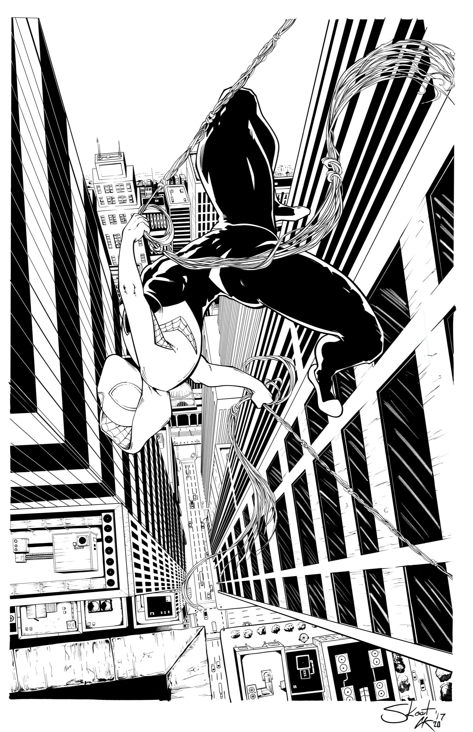 ArtStation - Spider Gwen inks over Starnes