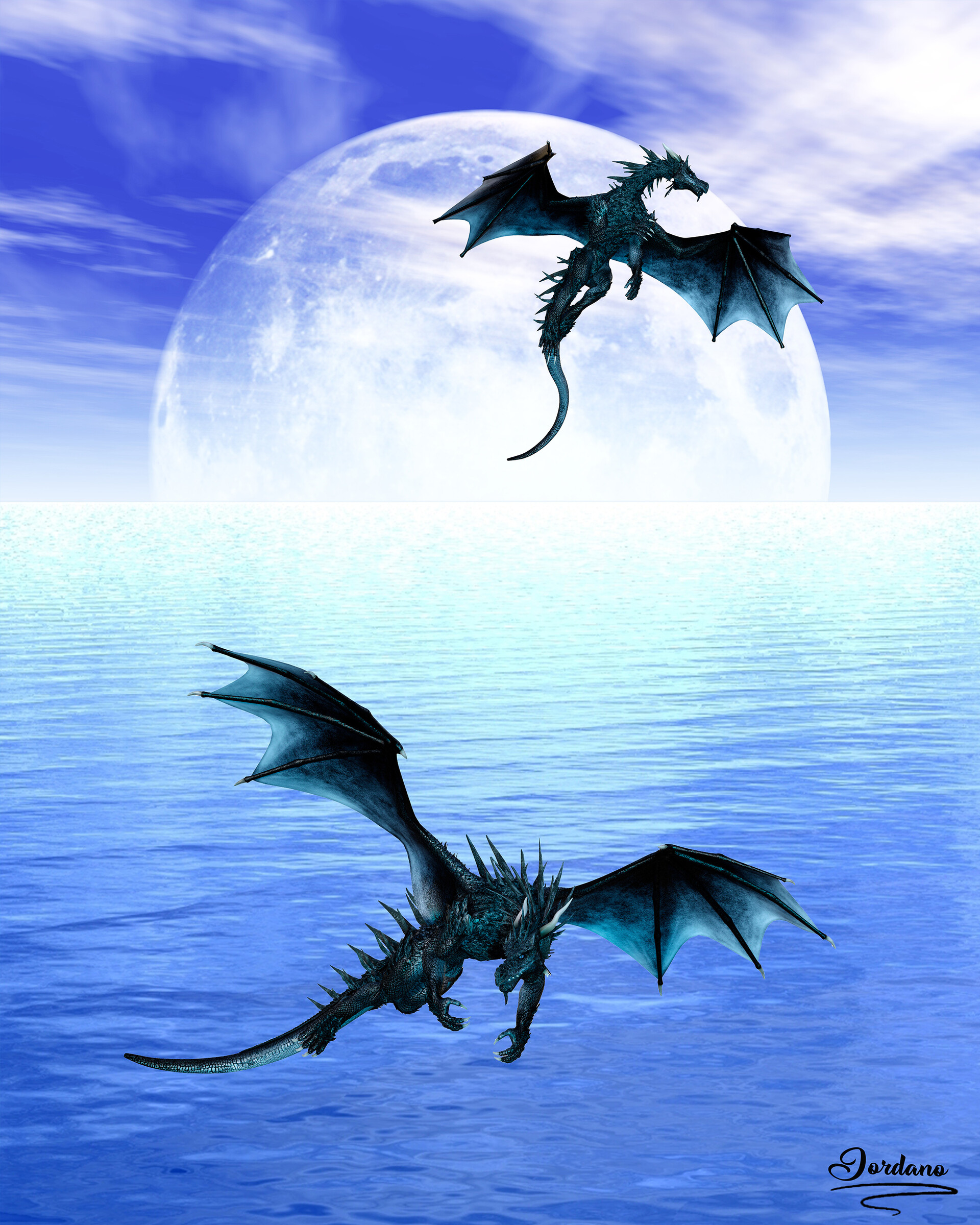 ArtStation - Moon Dragons