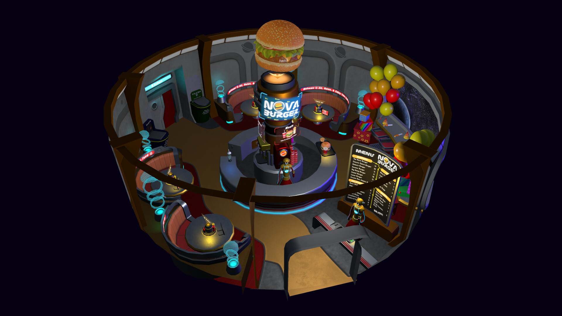 ArtStation - Nova Burger - Concept Futuristic Restaurant