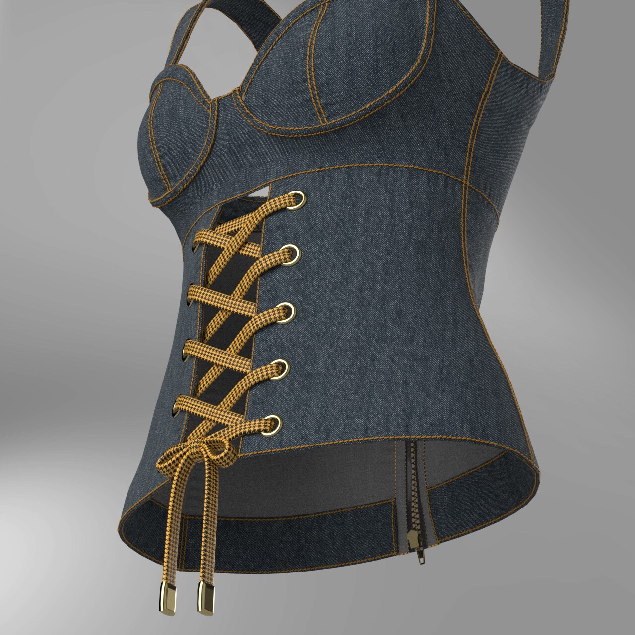 ArtStation - Lace up on clo3d