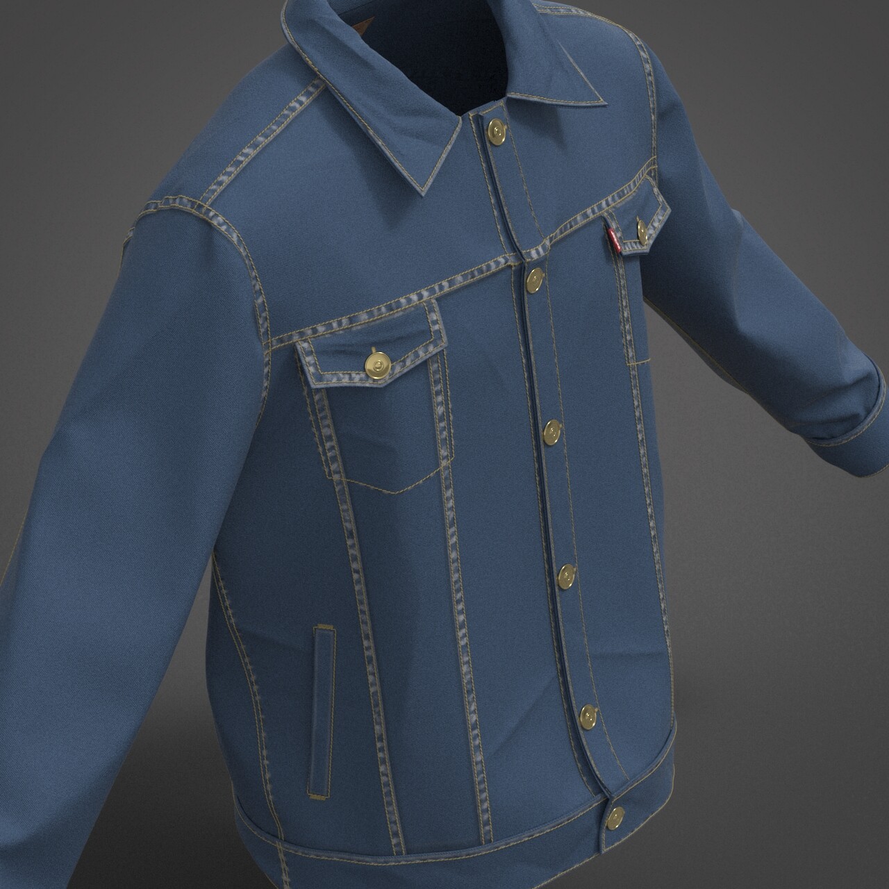 ArtStation - Levi's virtual denim jacket