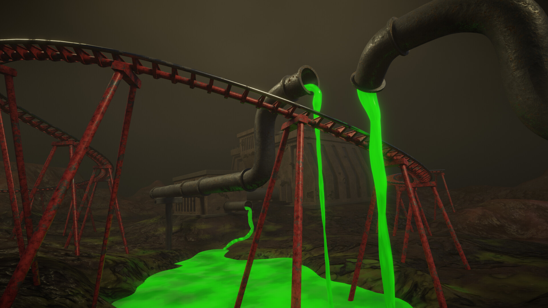 ArtStation - Abondonned Rollercoaster