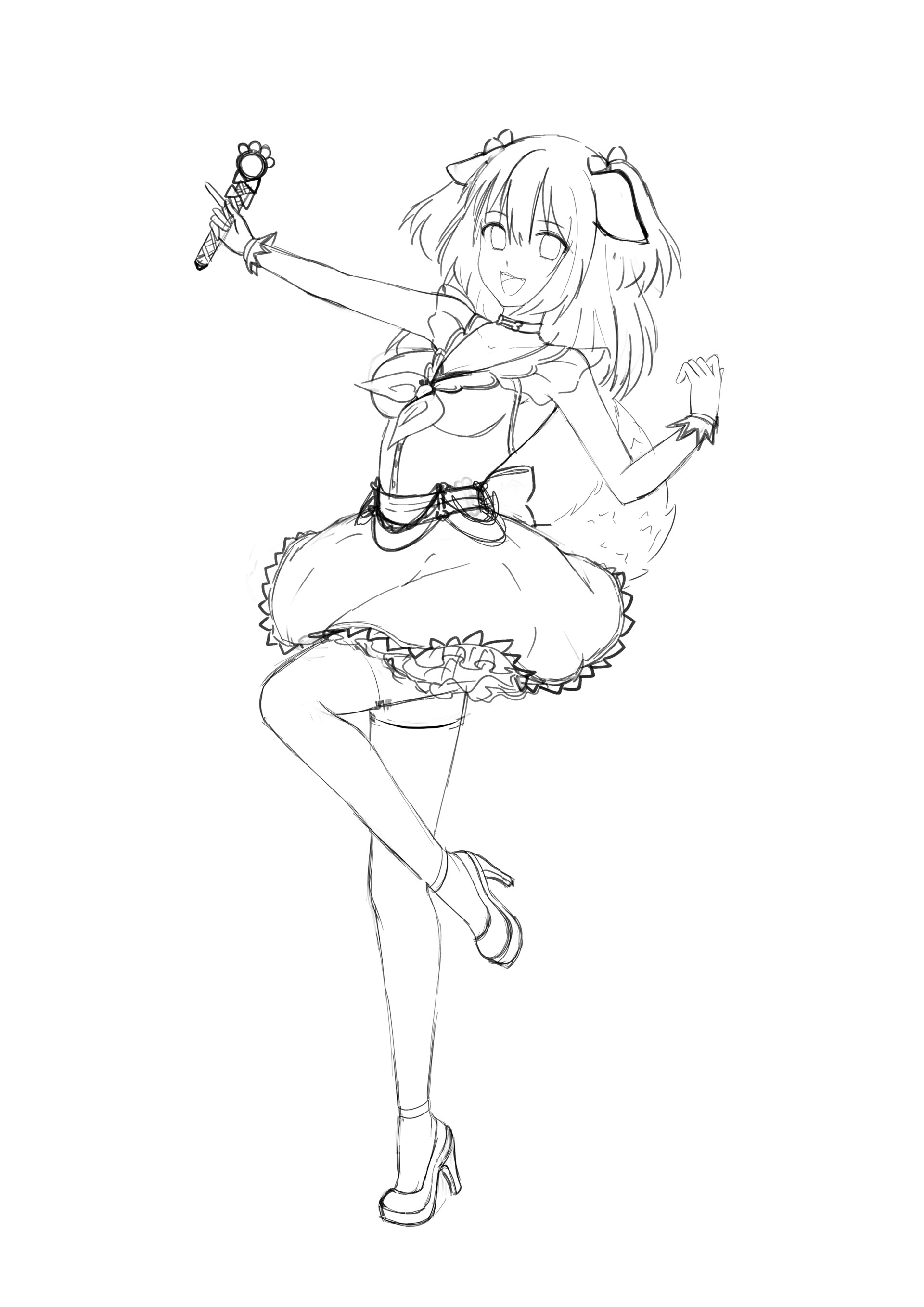 anime magical girl coloring pages