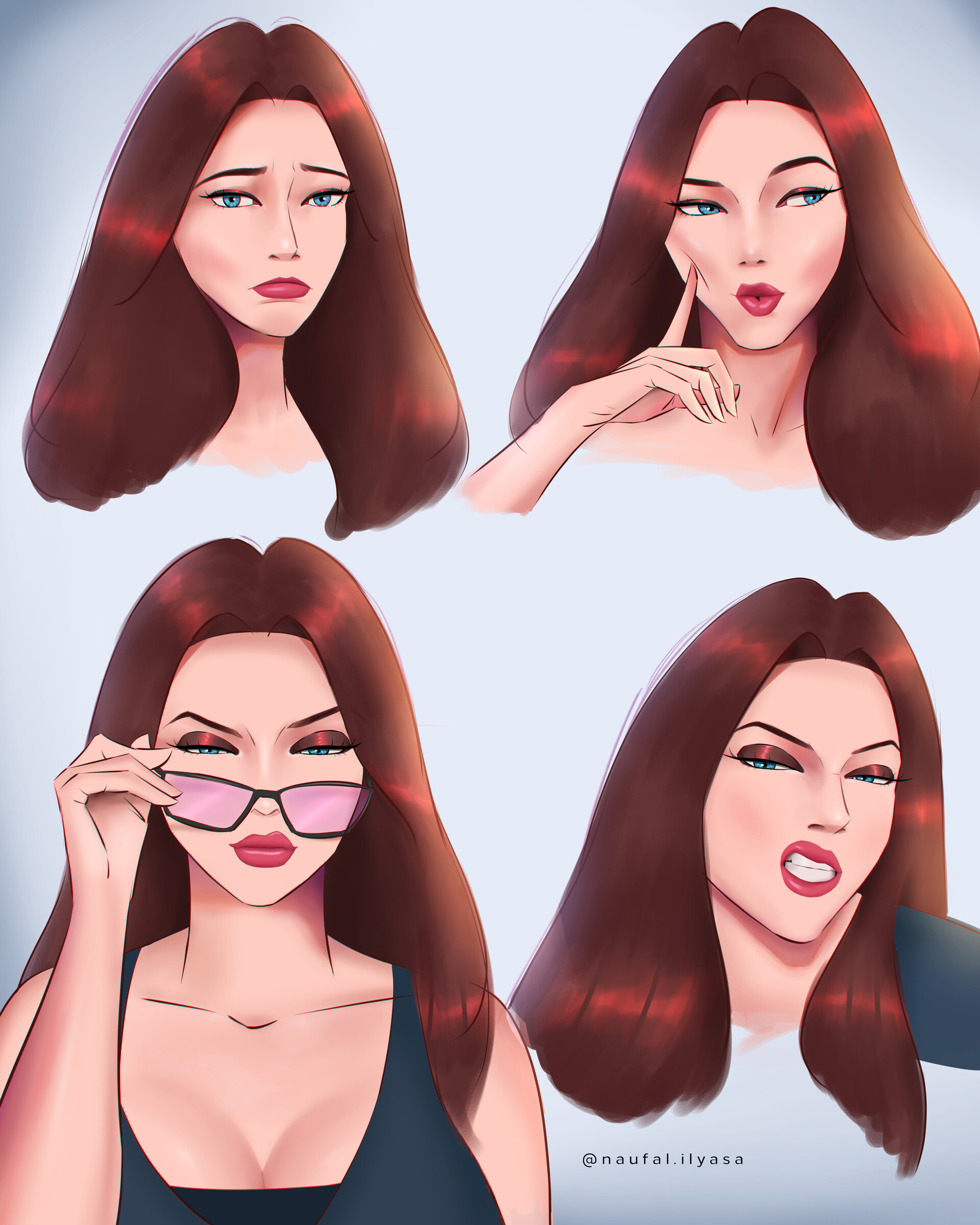 ArtStation - Facial Expressions Study