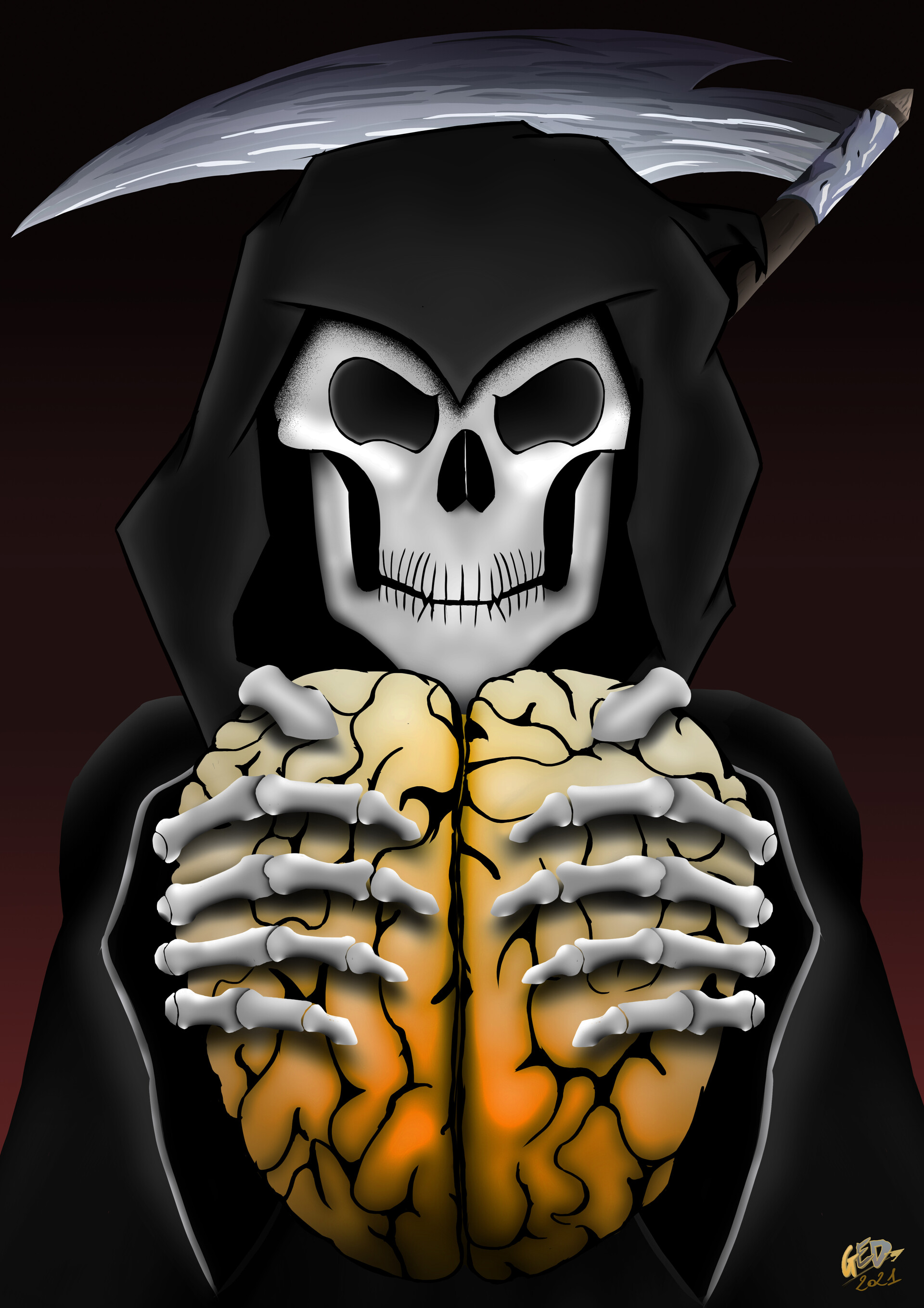 ArtStation - One of the visions of death.