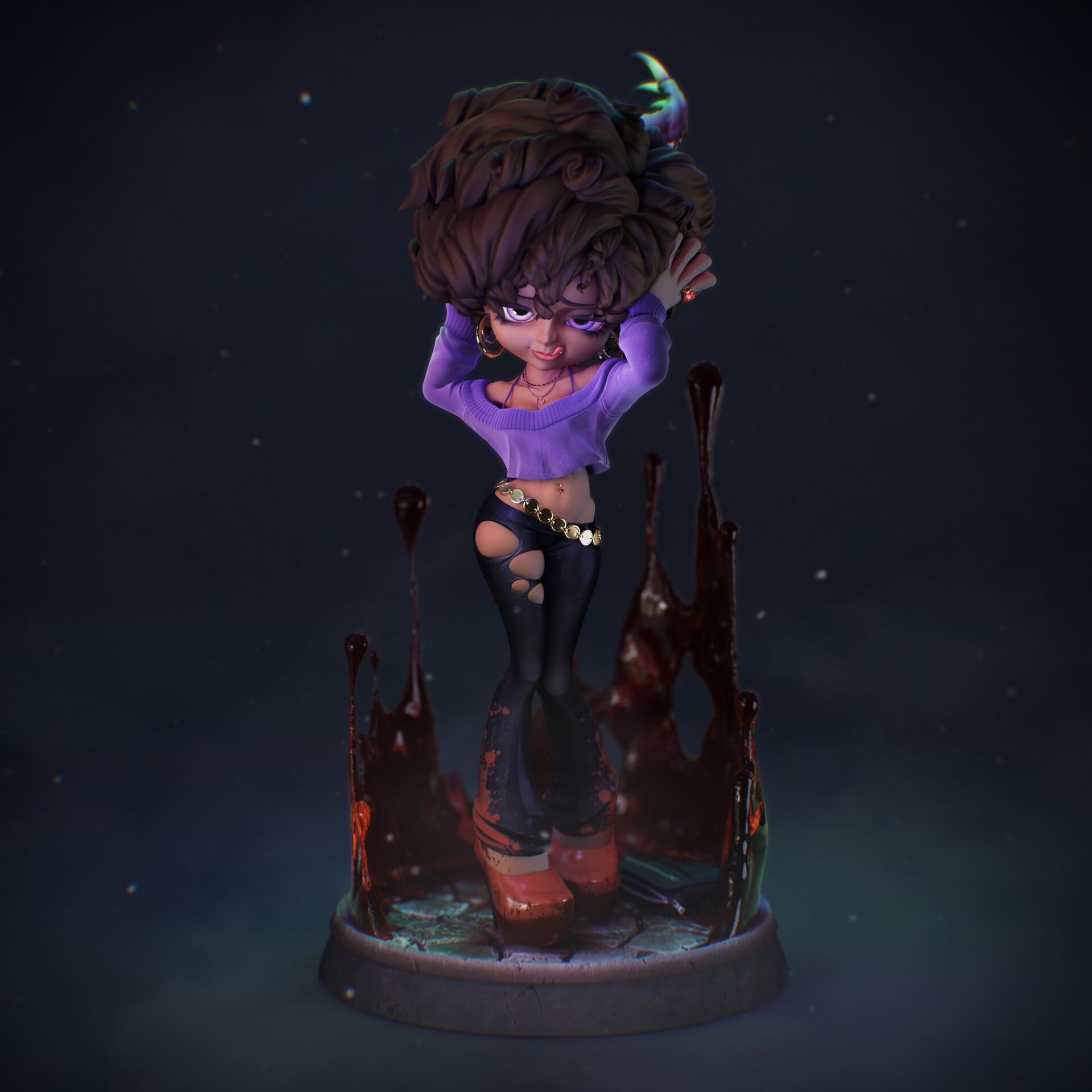 ArtStation - Two Mouths Lady