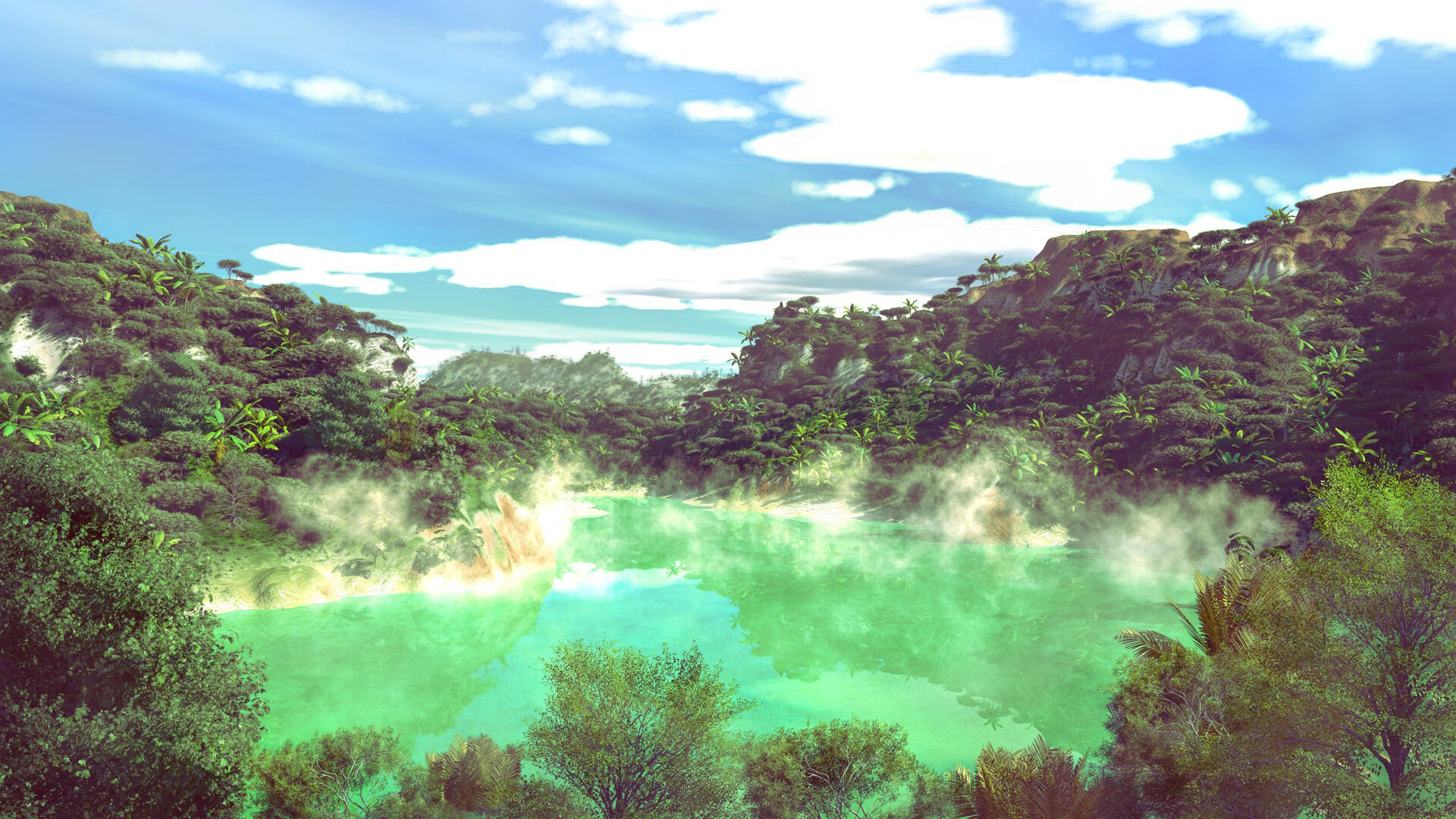 ArtStation - Volcanic Hot Spring Landscape