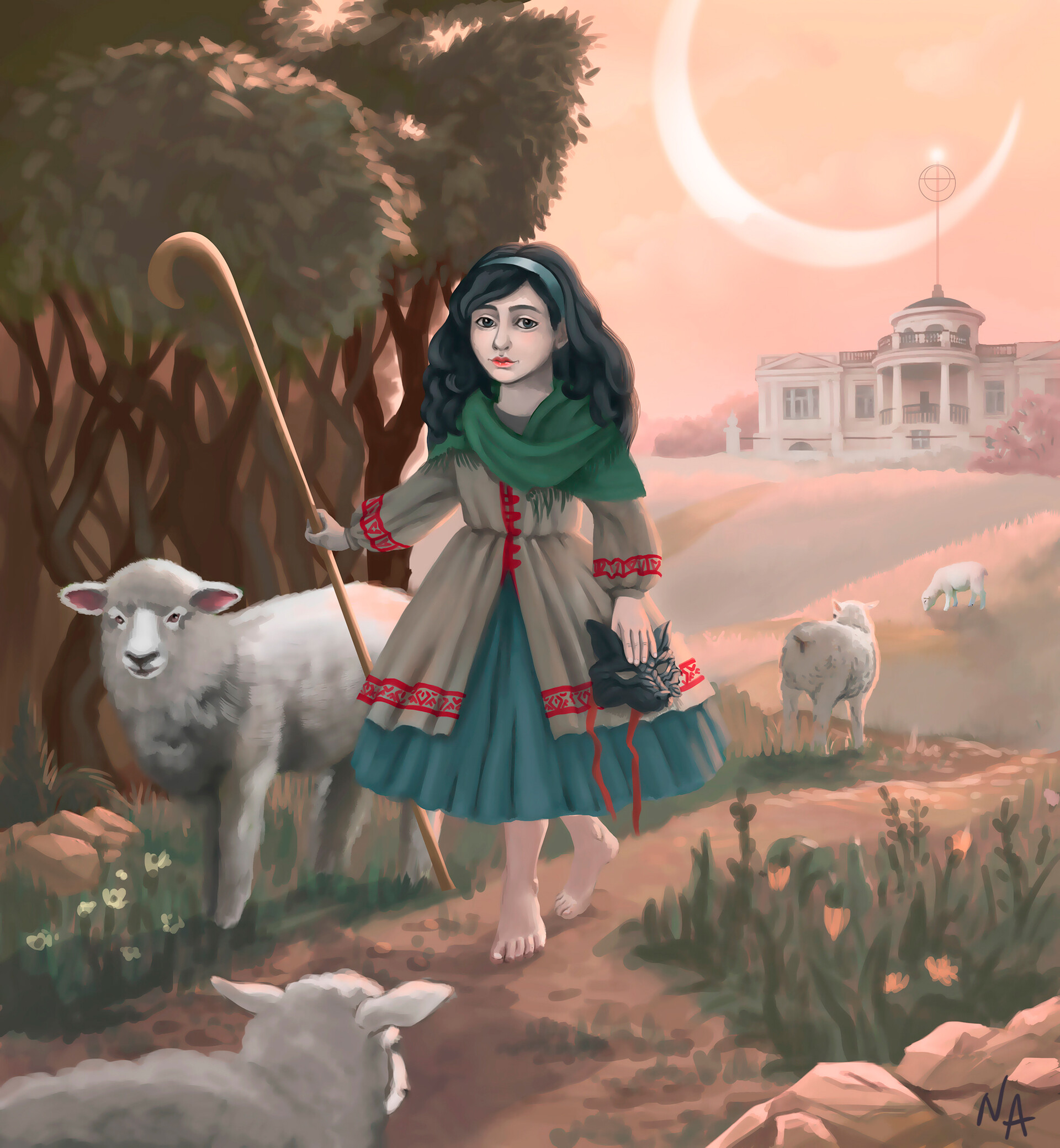 ArtStation - Shepherdess sketch