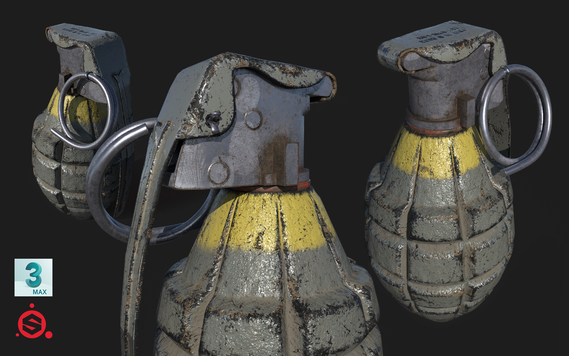 ArtStation - Grenade model 2020 3Ds Max + Substance Painter