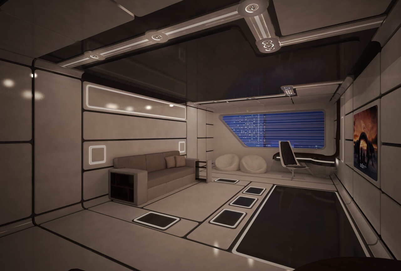 ArtStation - Futuristic interior concept