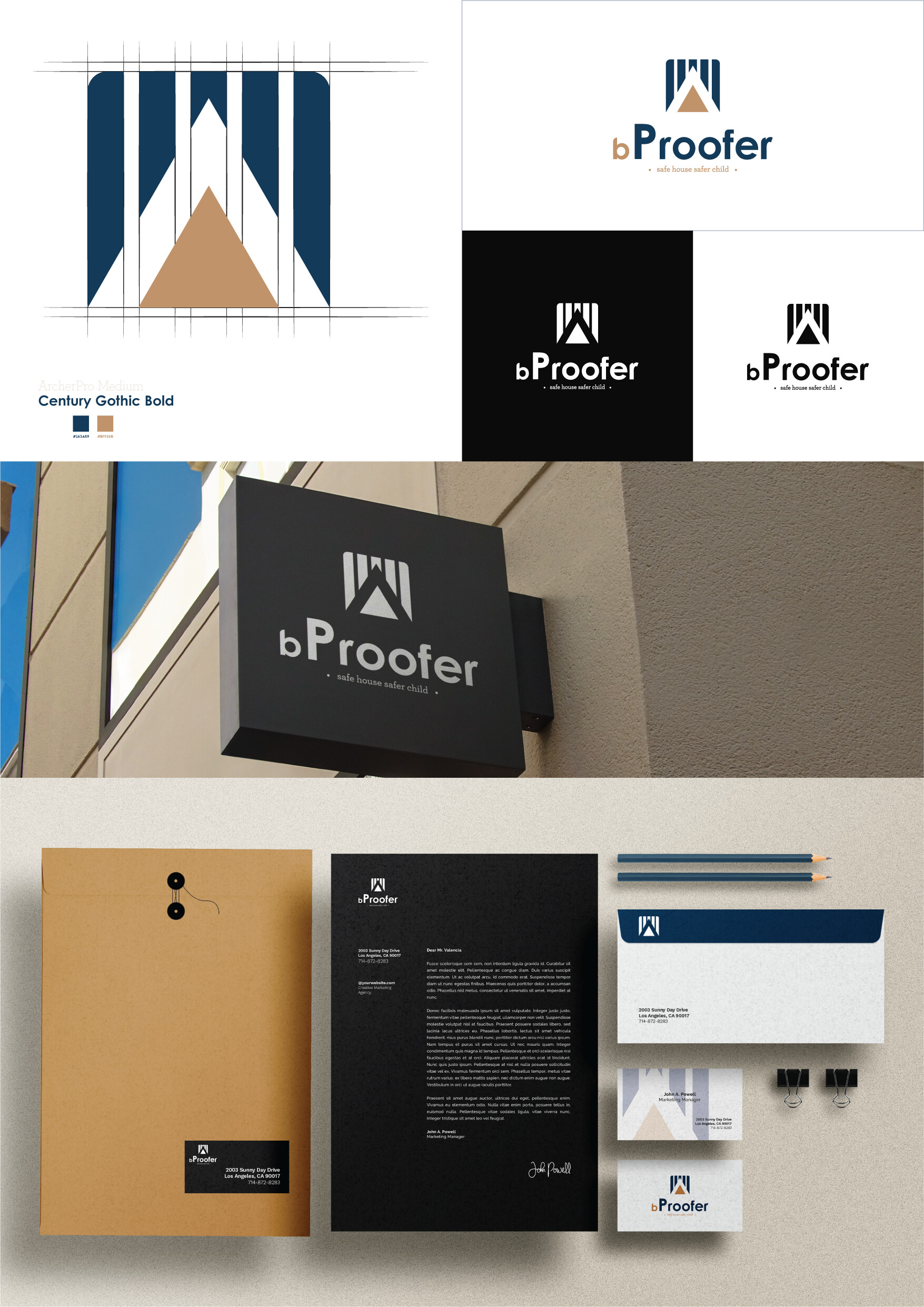 ArtStation - BabyProofer - Logo Design | Branding Presentation