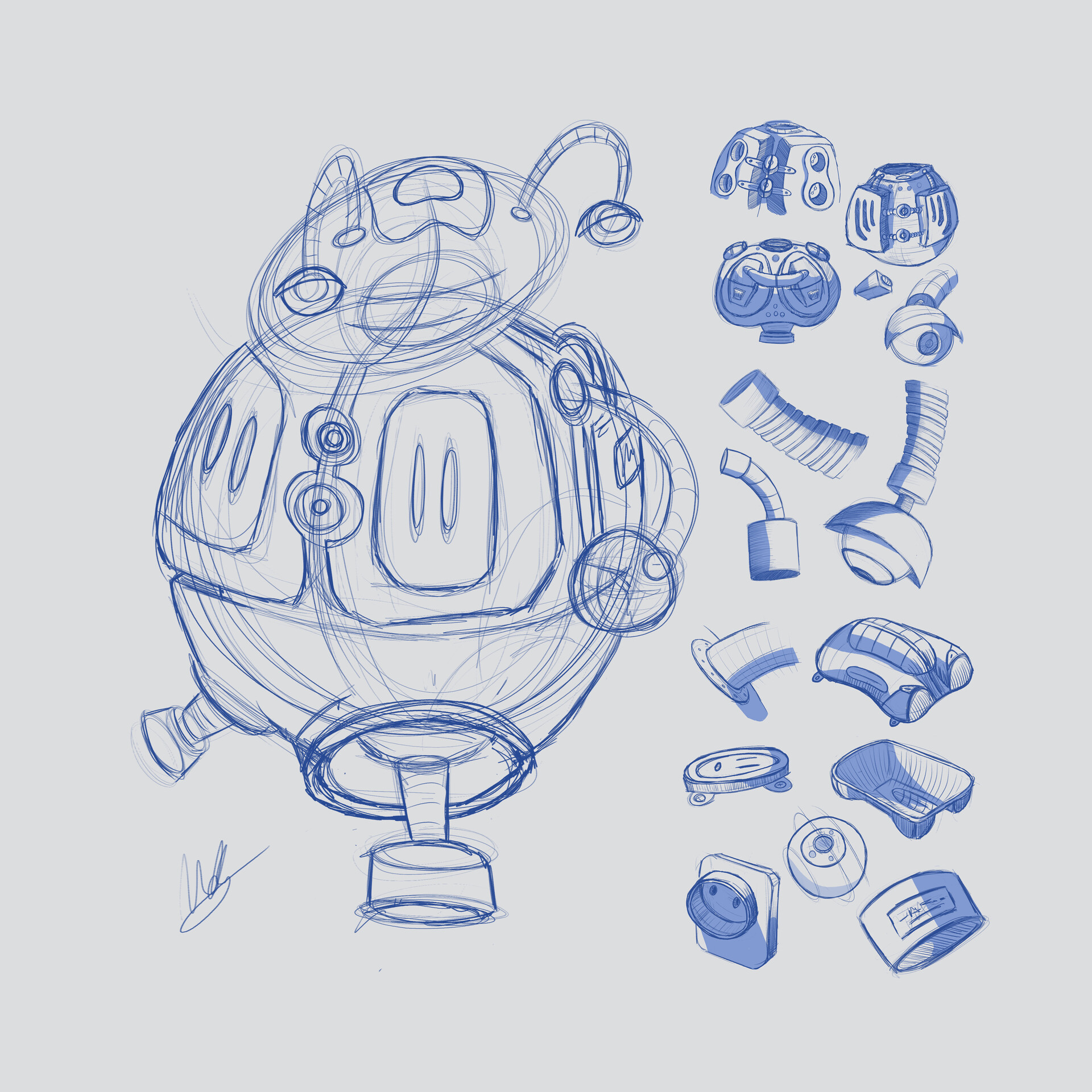 ArtStation - Robot Concept Sketch