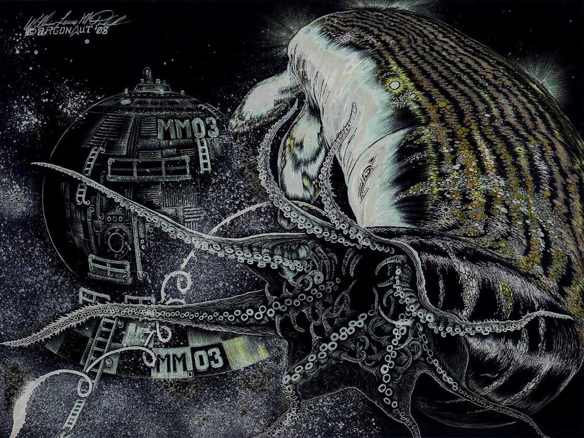 ArtStation - Attacking Vampiroteuthis Vampire Squid Kraken